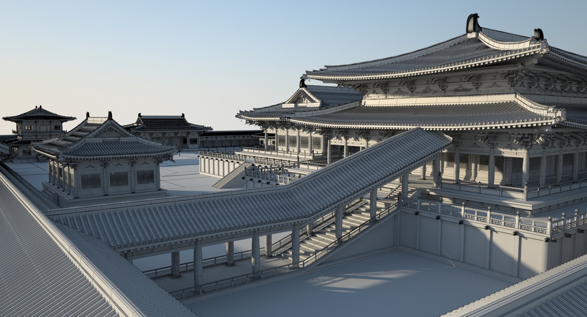 Chinese Architectural Palace 3d Model