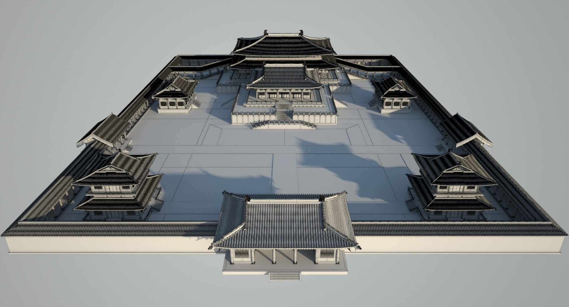 Chinese Architectural Palace 3d Model