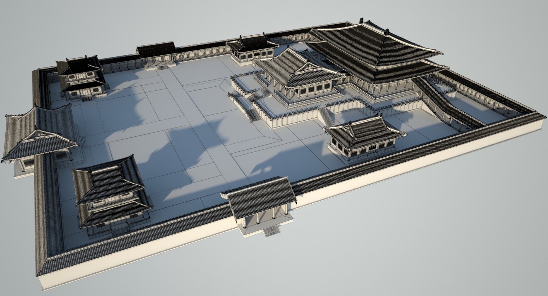 Chinese Architectural Palace 3d Model