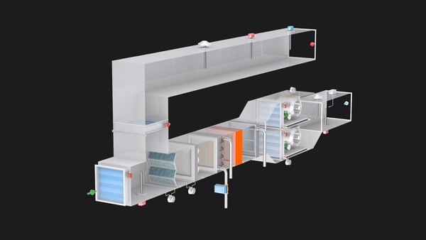 공기조화기 AHU 3D 모델 - TurboSquid 2077481