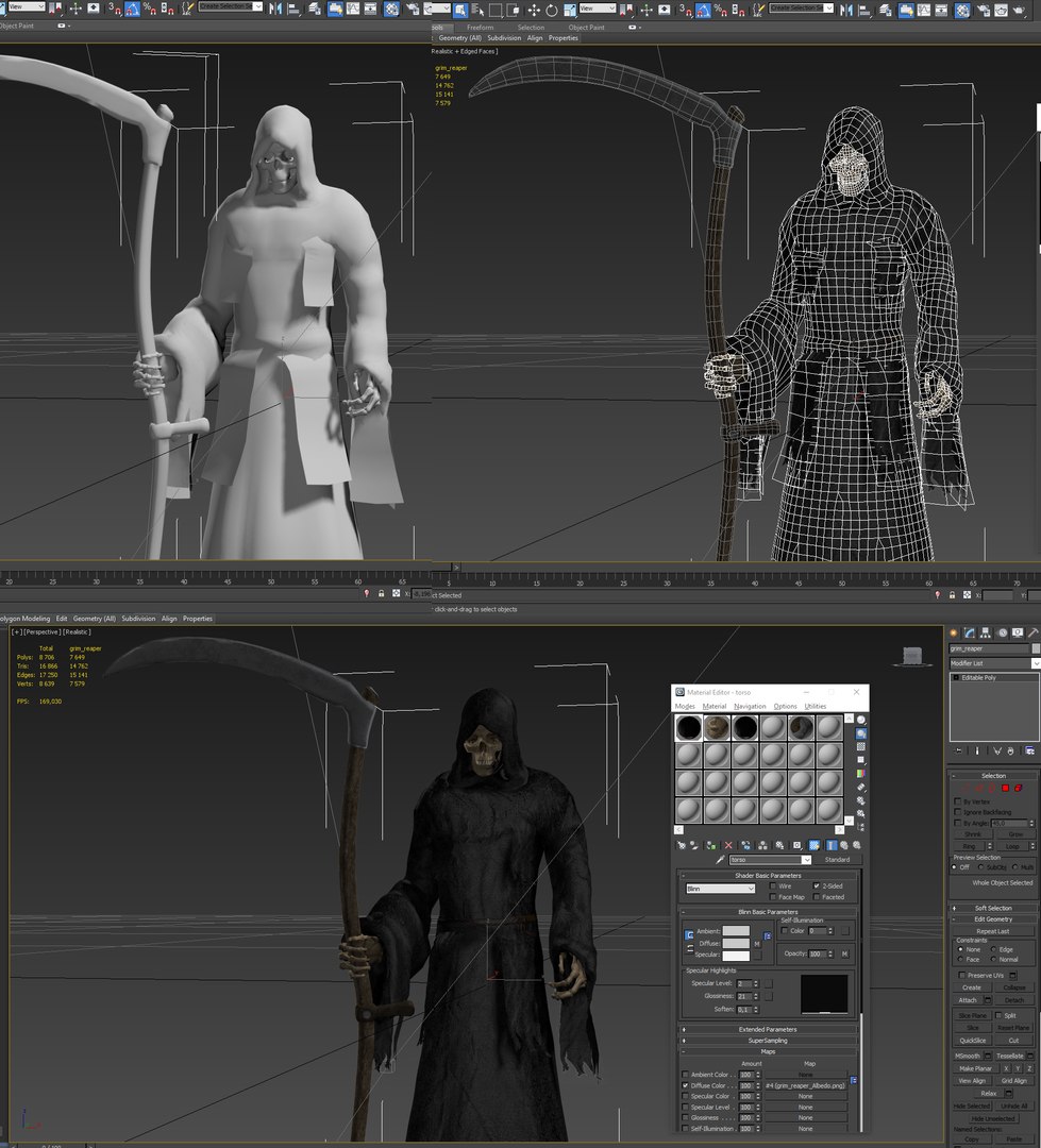 Grim Reaper Low-poly 3D Model 3D - TurboSquid 1904135