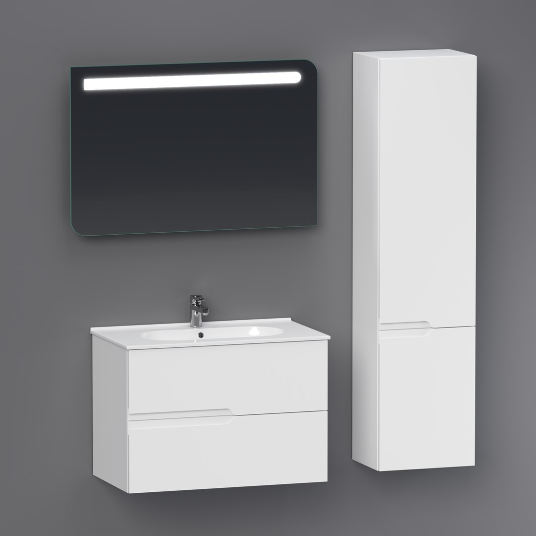Bathroom Furniture With Sink Gala Klea 3D Model - TurboSquid 1896479