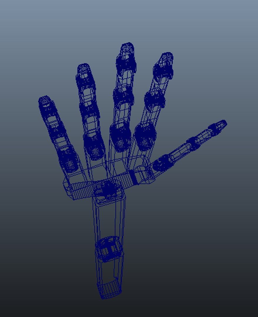 3d Simple Robotic Hand Model