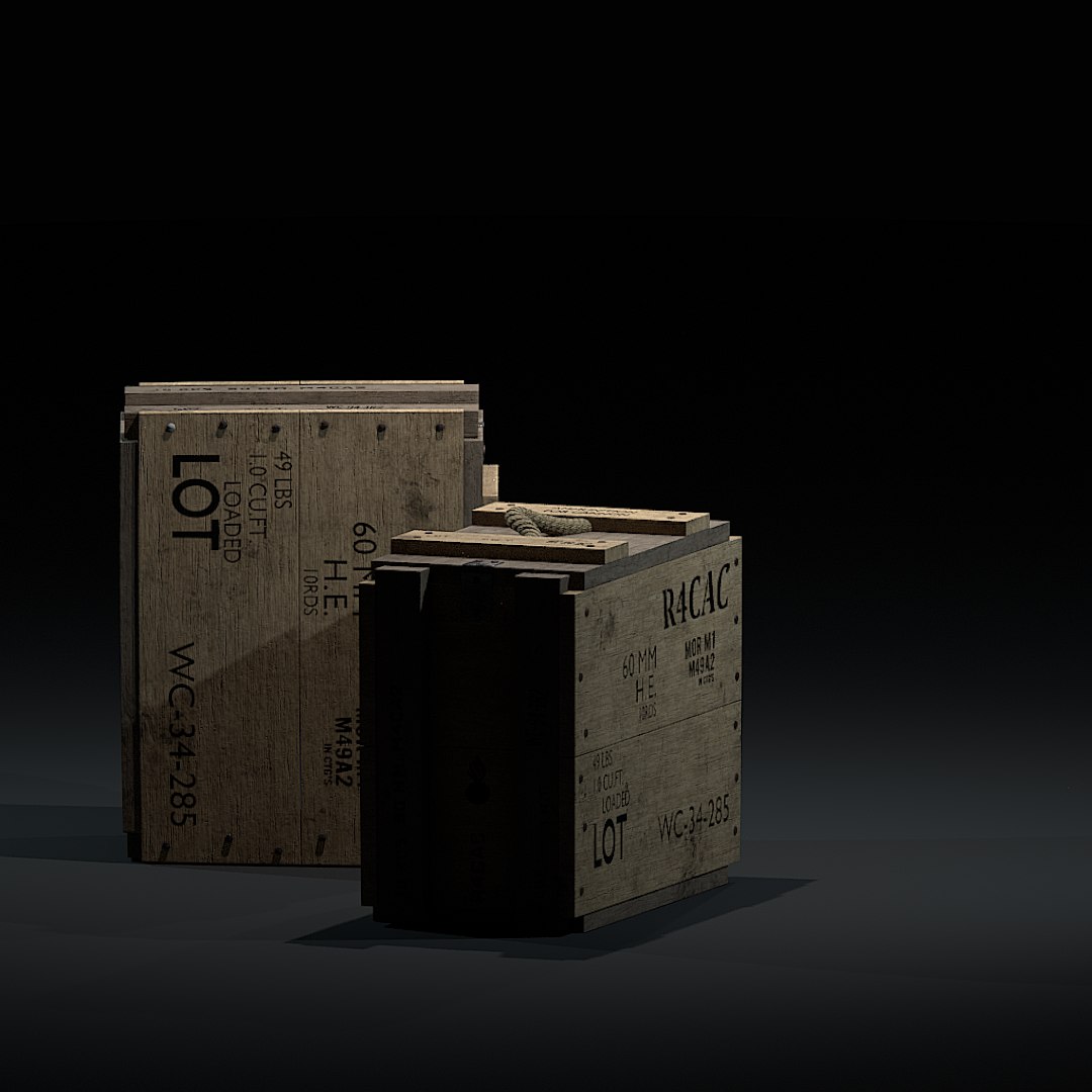3D Wooden Crate Ww2 - TurboSquid 1472079