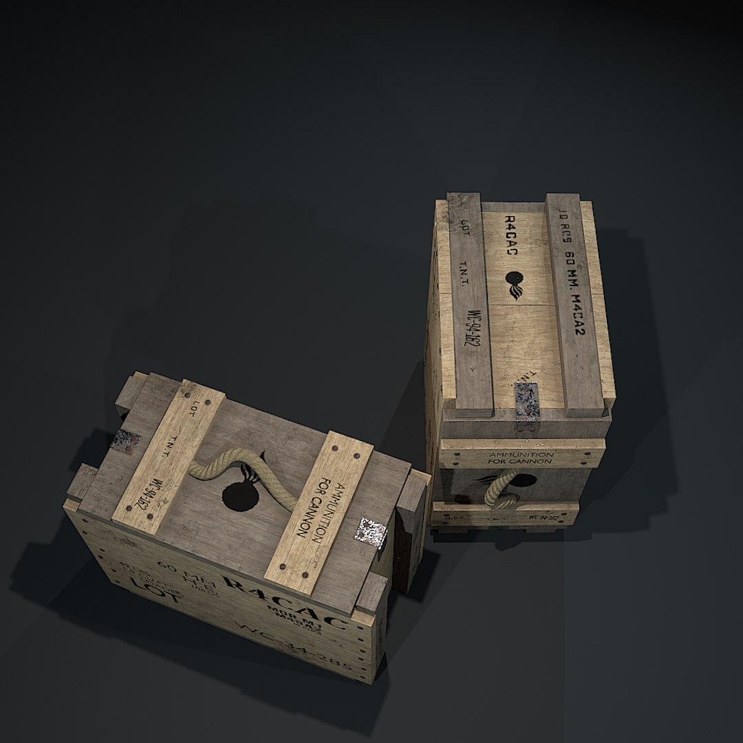 3D Wooden Crate Ww2 - TurboSquid 1472079