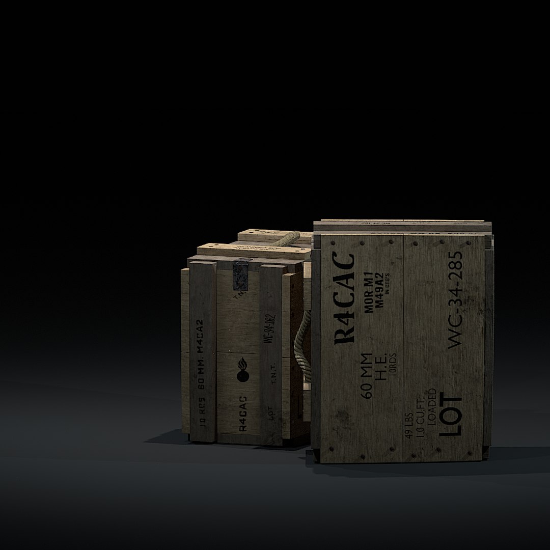 3D Wooden Crate Ww2 - TurboSquid 1472079