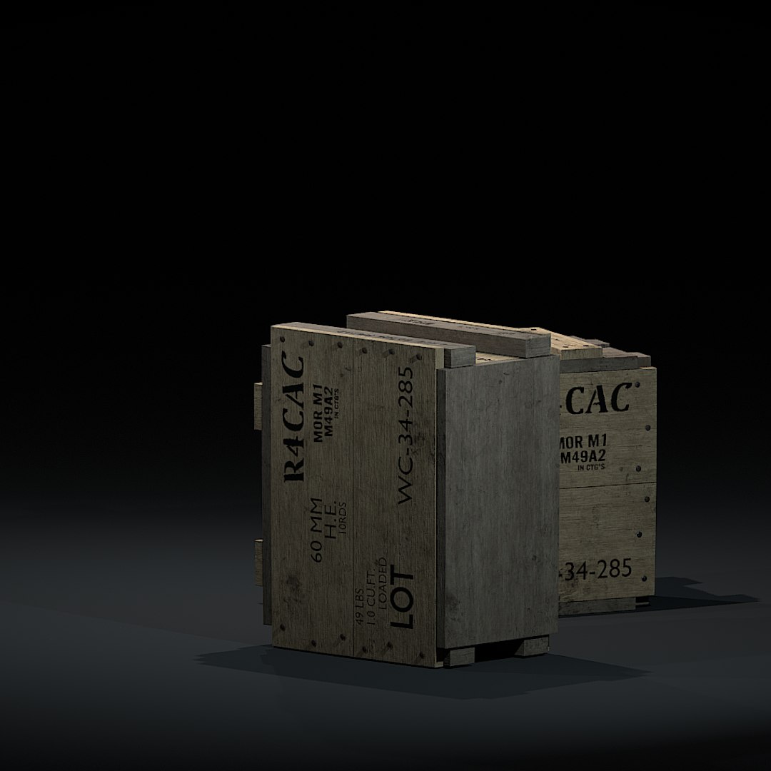 3D Wooden Crate Ww2 - TurboSquid 1472079