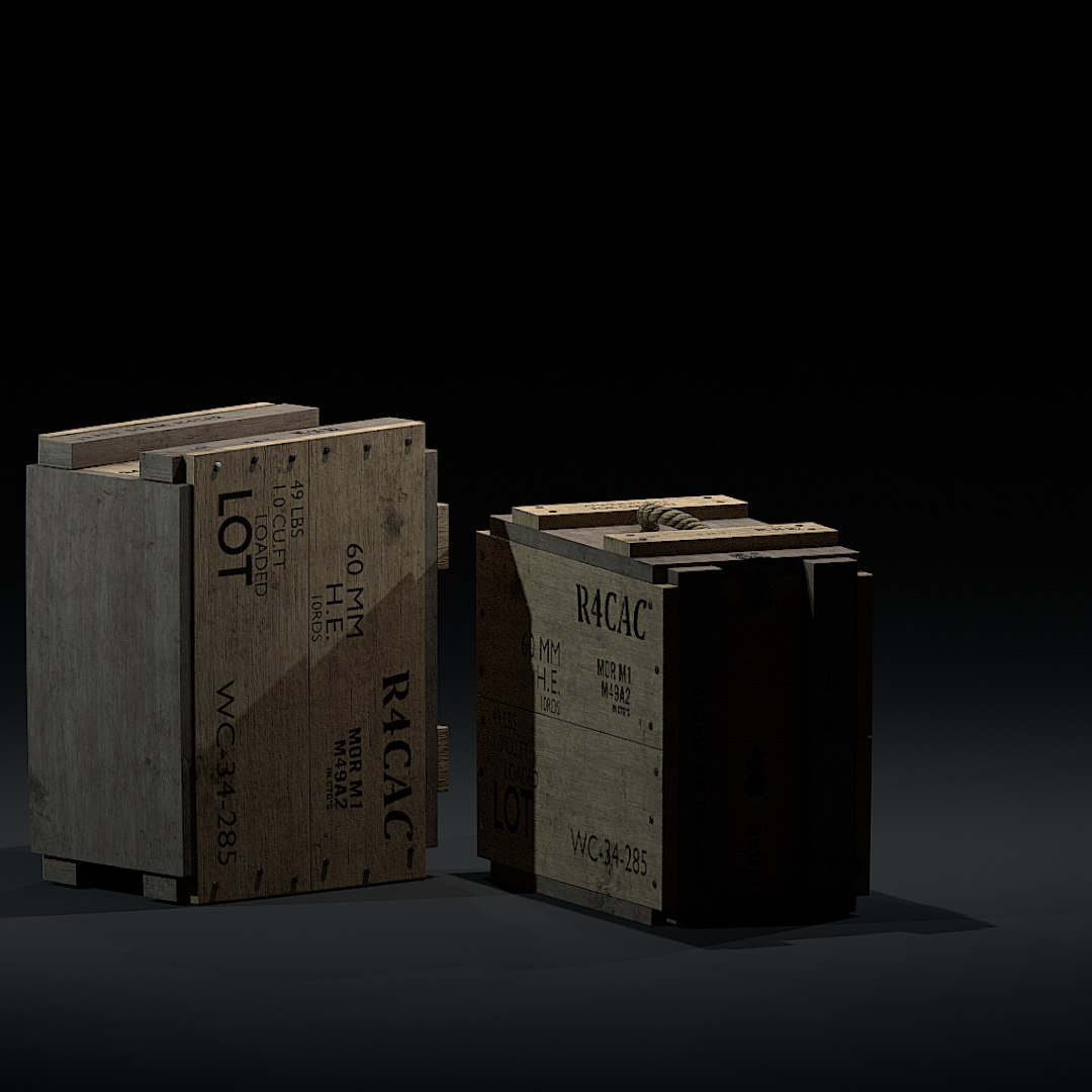 3D Wooden Crate Ww2 - TurboSquid 1472079