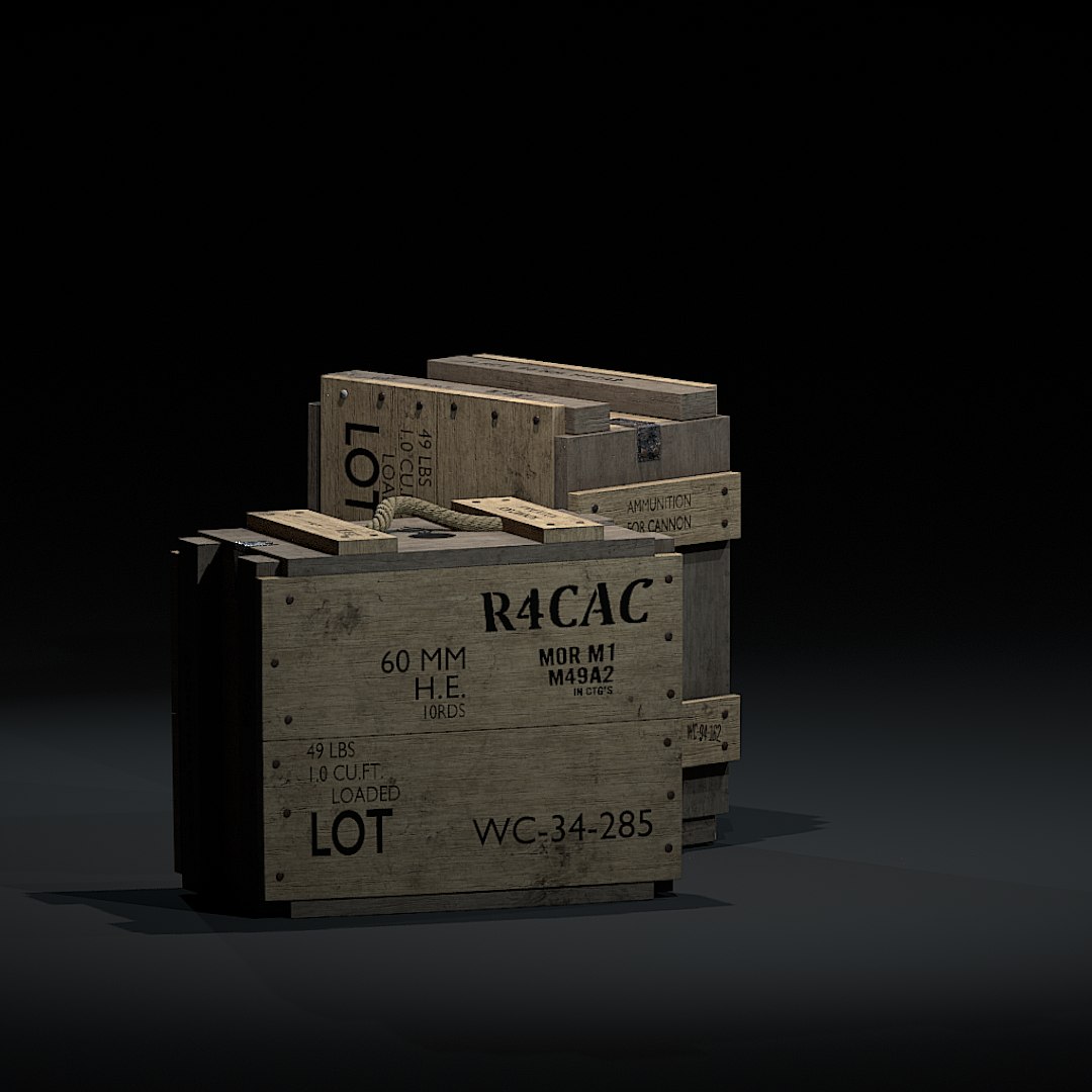 3D Wooden Crate Ww2 - TurboSquid 1472079