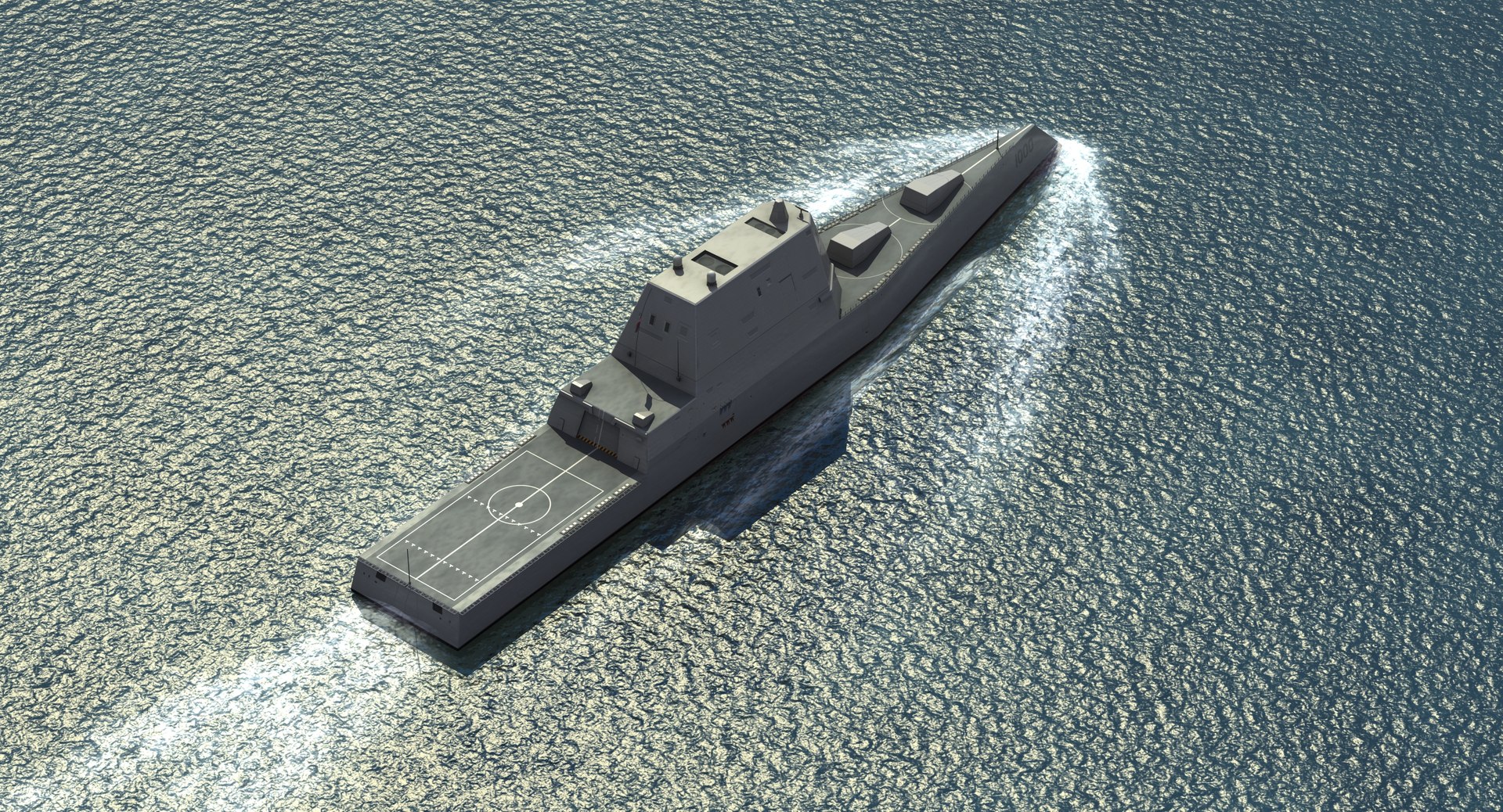 3D model zumwalt class stealth destroyer - TurboSquid 1276145