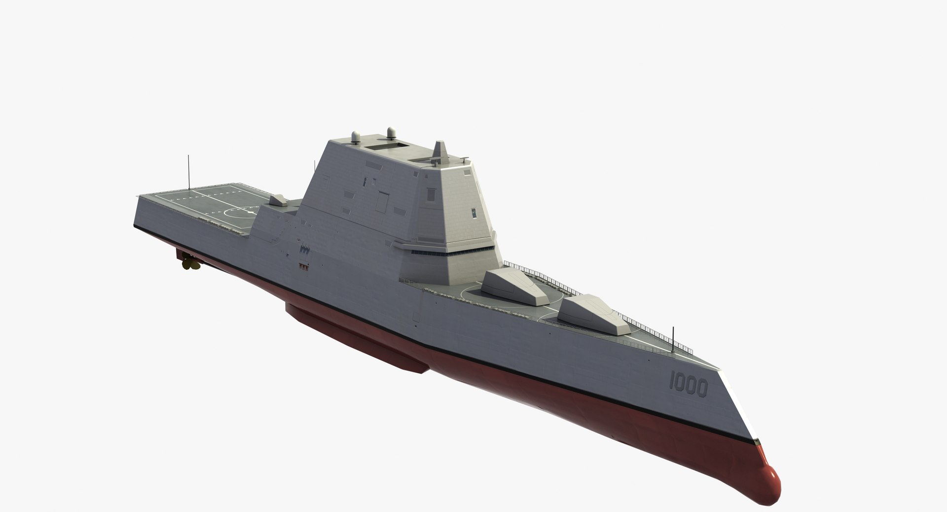 3D model zumwalt class stealth destroyer - TurboSquid 1276145