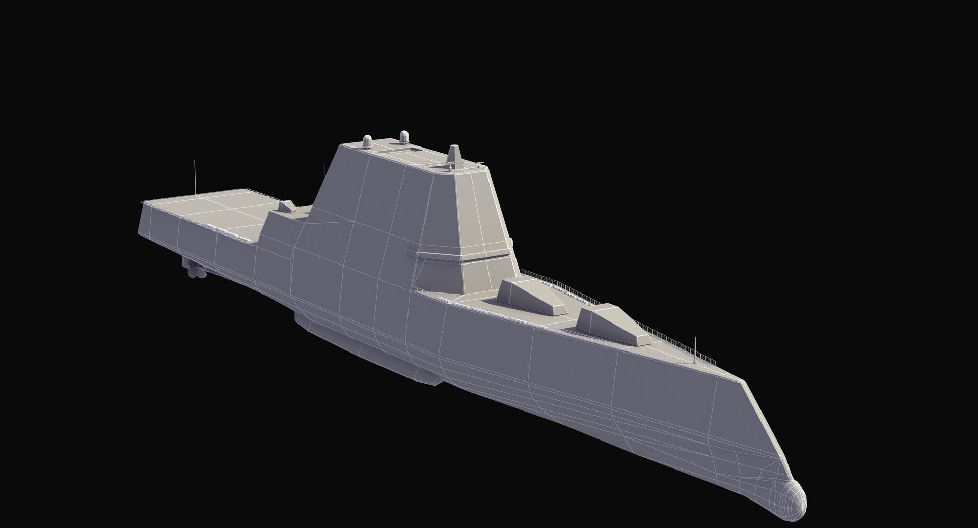 3D model zumwalt class stealth destroyer - TurboSquid 1276145