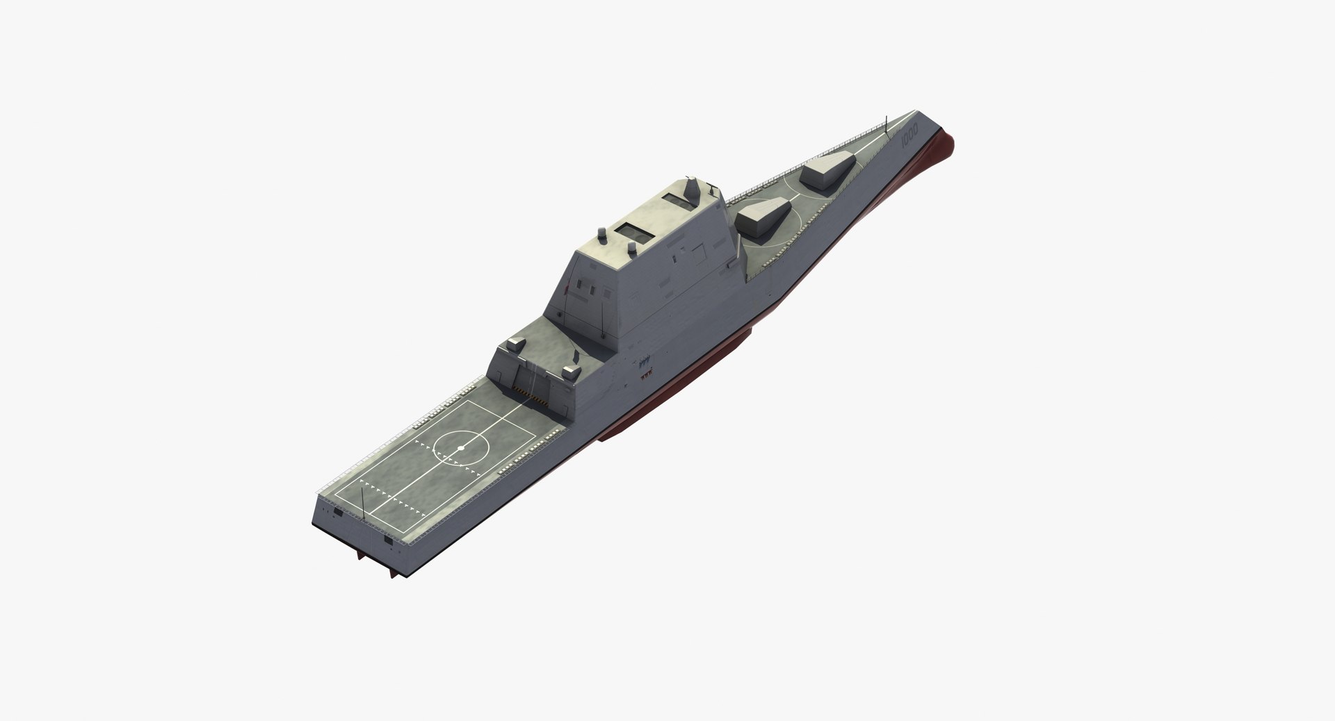 3D model zumwalt class stealth destroyer - TurboSquid 1276145