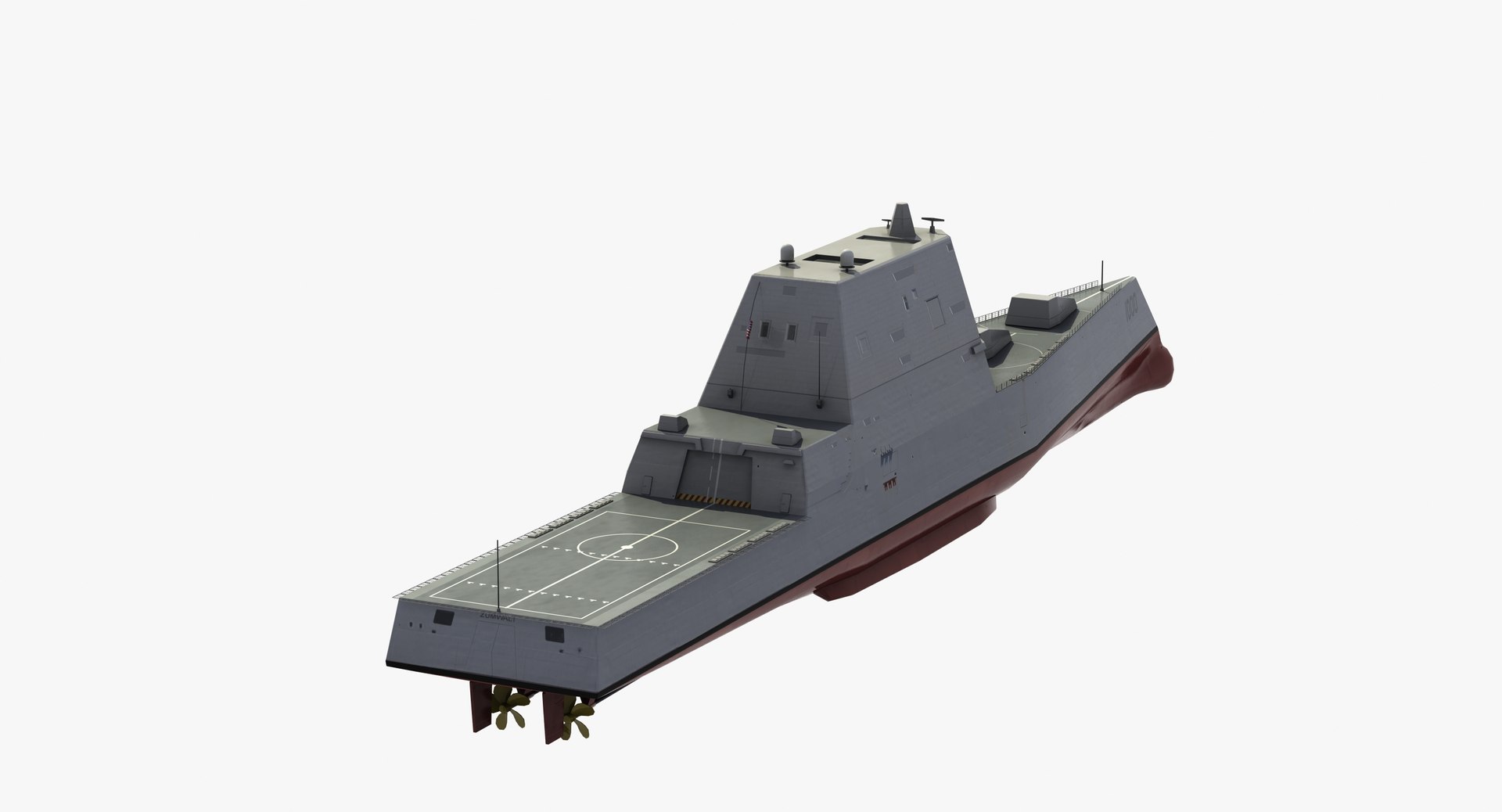 3D model zumwalt class stealth destroyer - TurboSquid 1276145