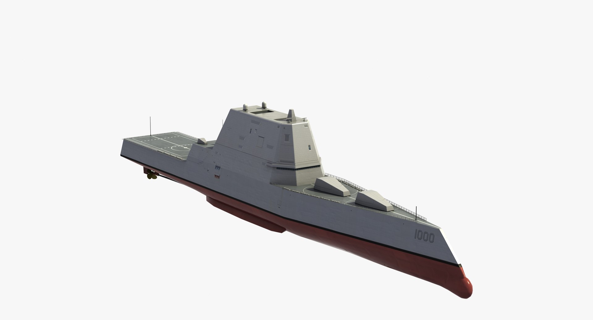 3D model zumwalt class stealth destroyer - TurboSquid 1276145