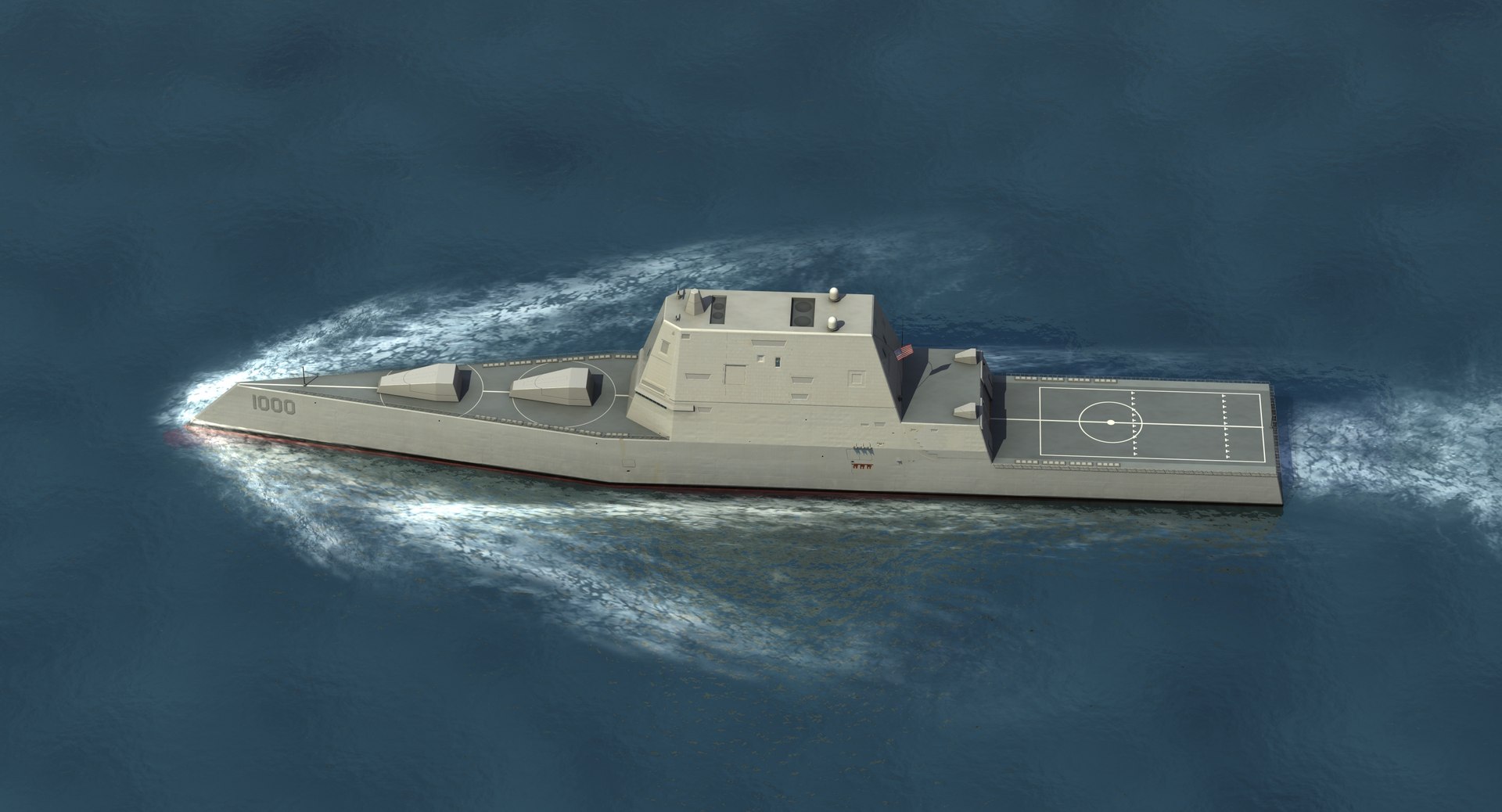 3D model zumwalt class stealth destroyer - TurboSquid 1276145