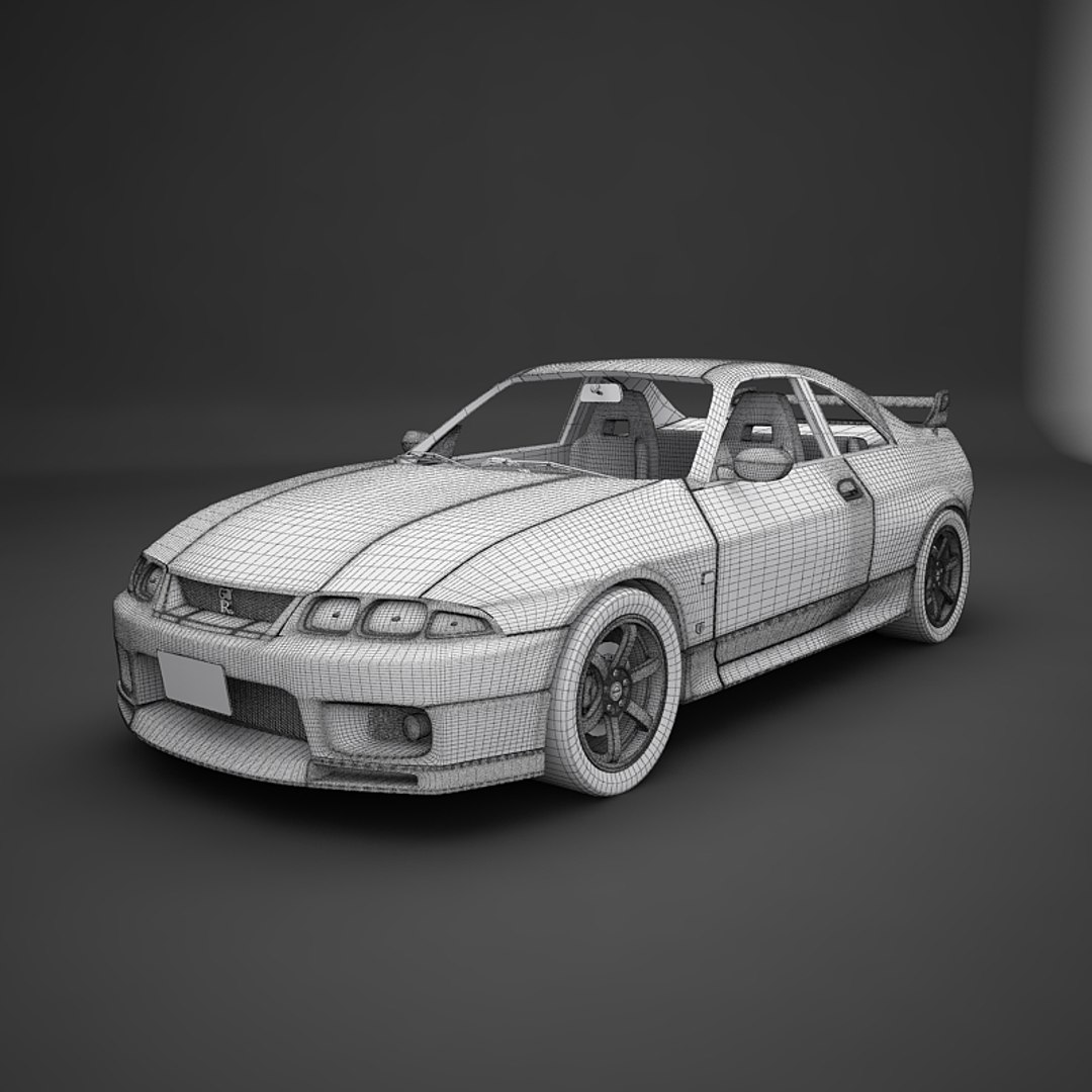 nissan gtr- r33 3d max