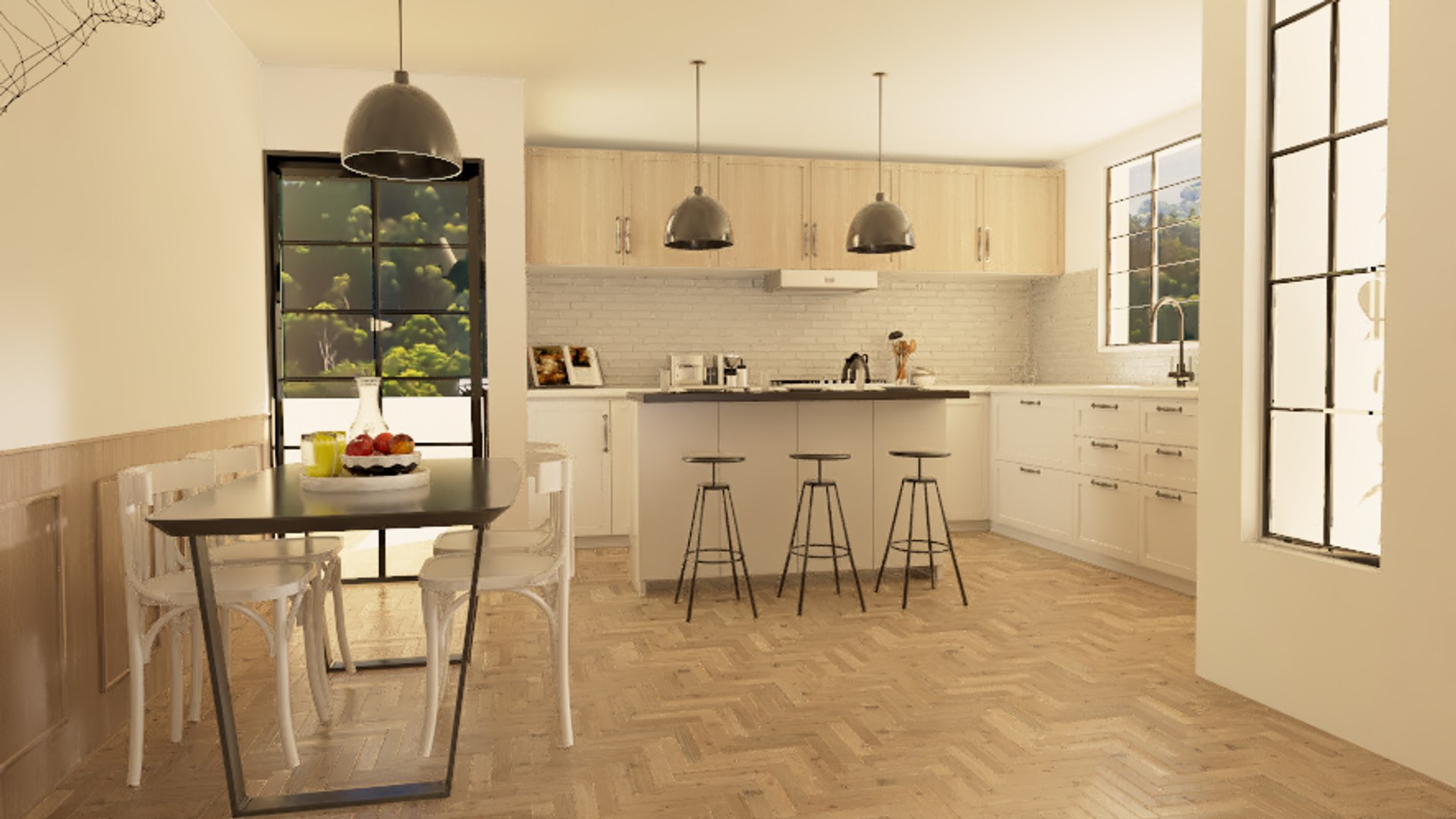 Designed Kitchen Room Model - TurboSquid 1345817