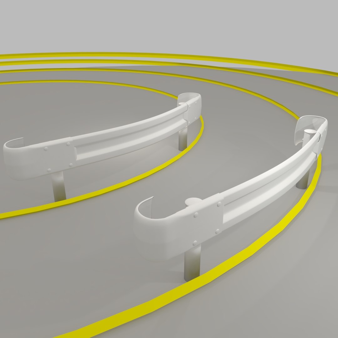 3D japanese curved guardrails - TurboSquid 1311471