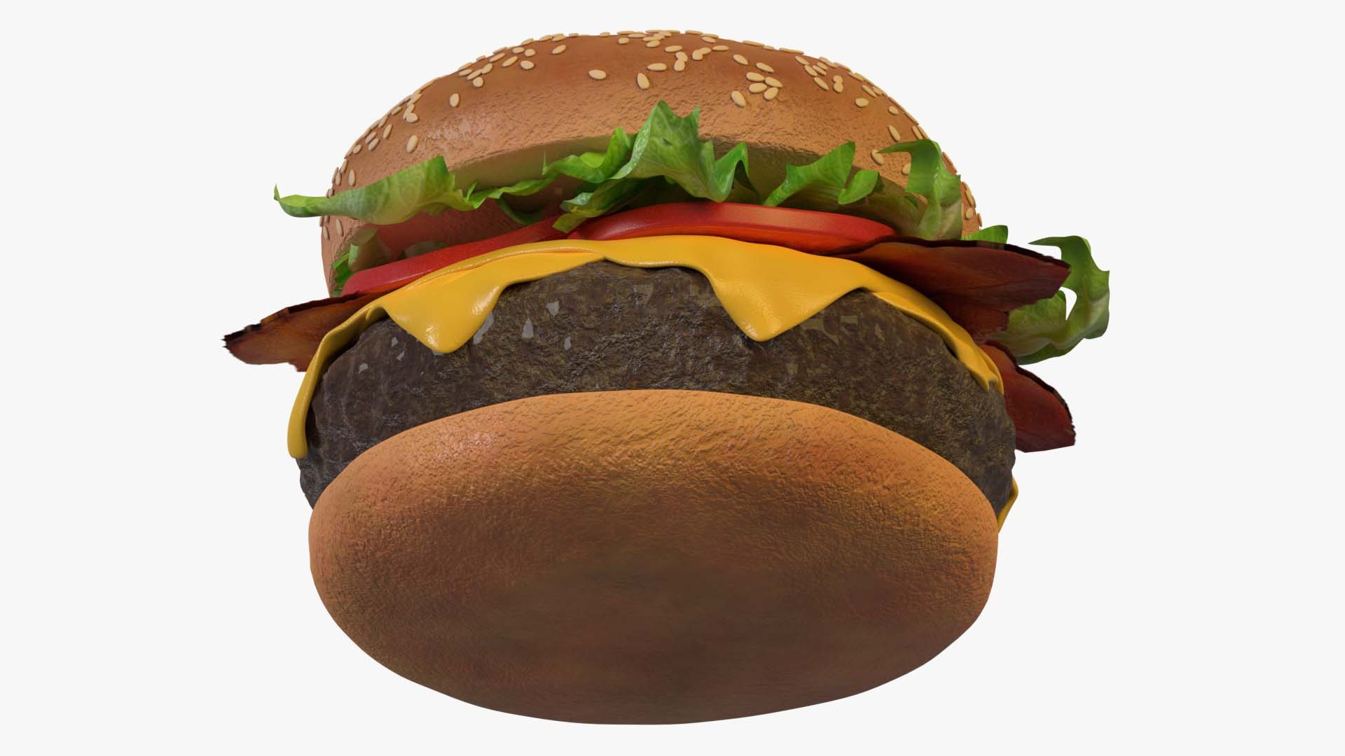 3D Cheese Burger Hamburger - TurboSquid 1990823