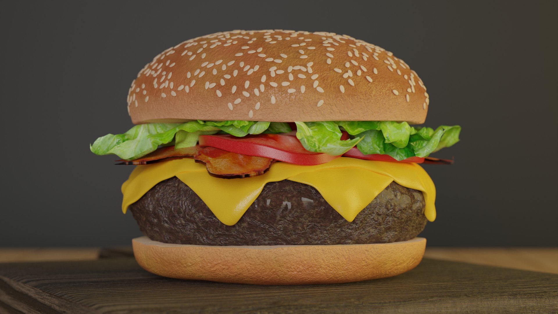 3D Cheese Burger Hamburger - TurboSquid 1990823