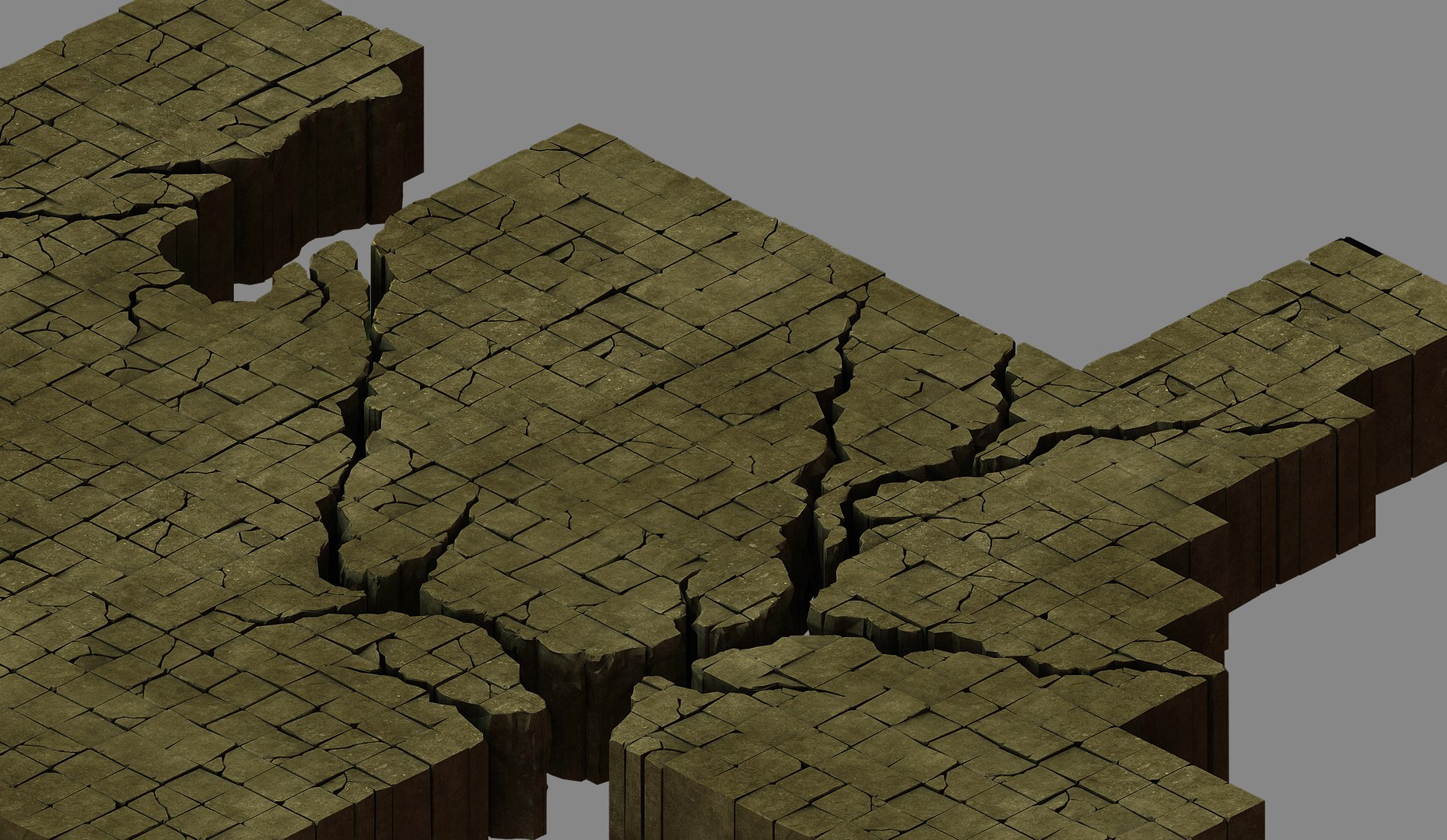 Place Destroyed - Damaged 3D Model - TurboSquid 1446854