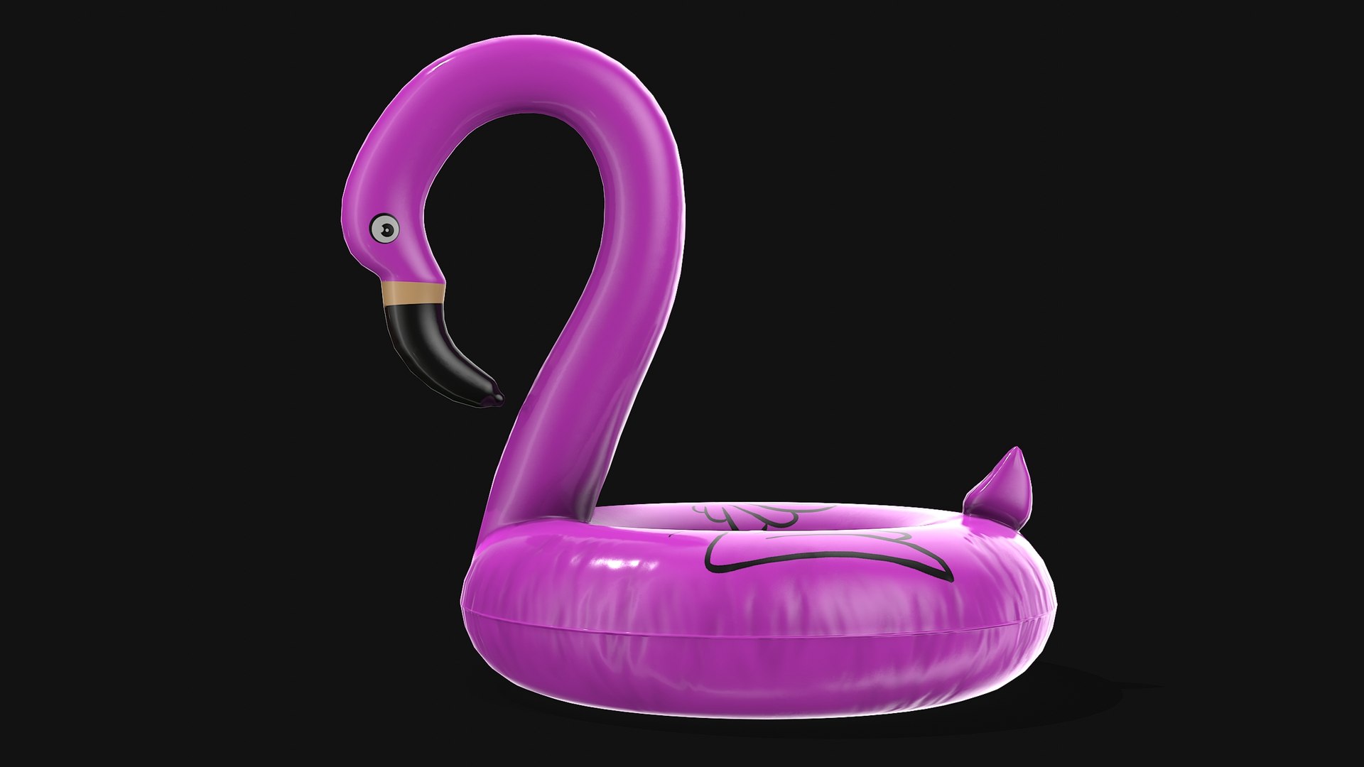 Inflatable Flamingo Swimming Ring 3D Model - TurboSquid 2242941