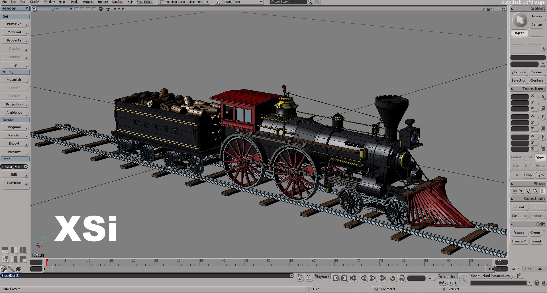 Locomotive Train 3ds