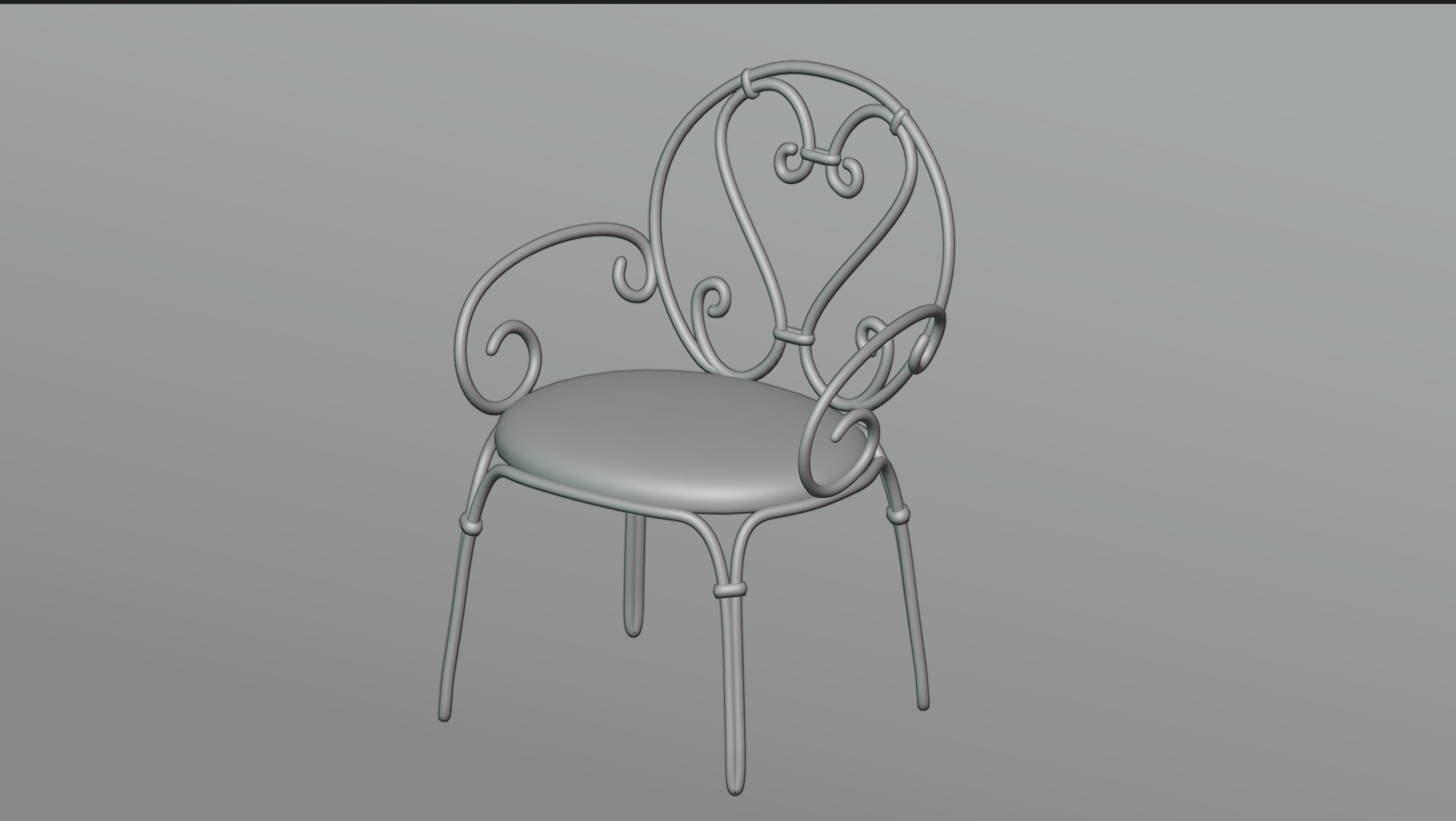 Chair with metal frame 3D - TurboSquid 1807936
