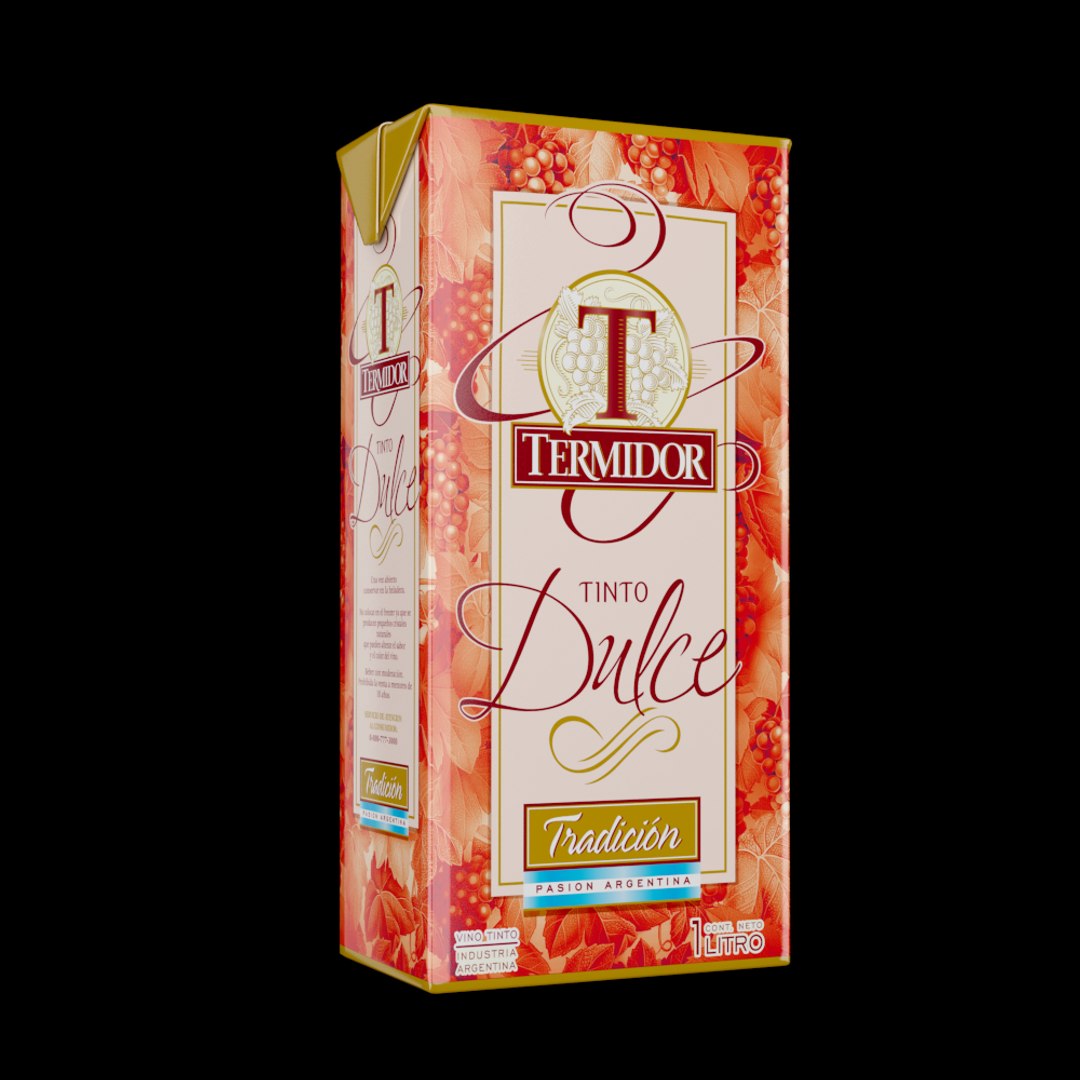 3d Model Termidor Red Wine Dulce