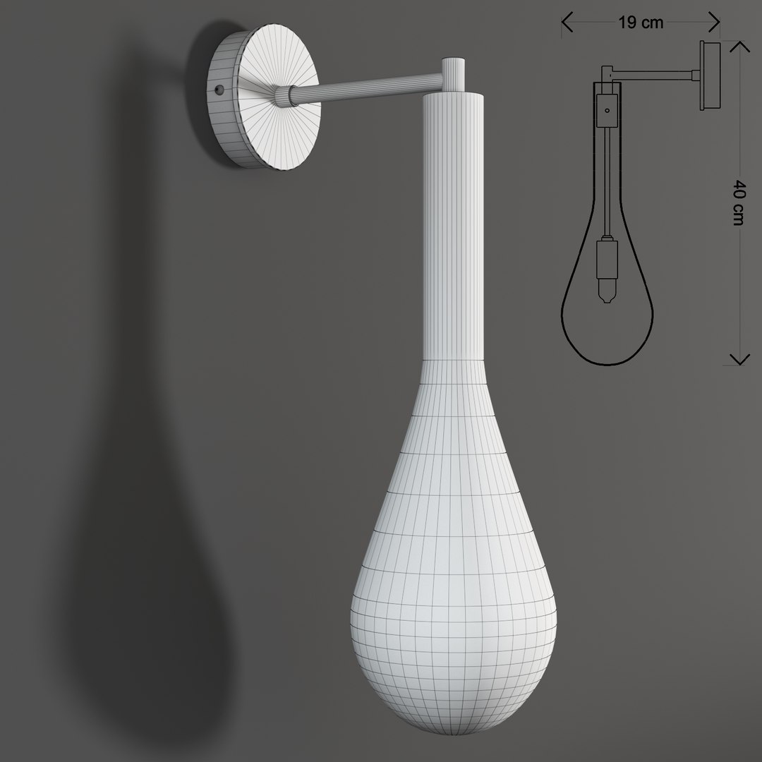 3D contemporary wall light model - TurboSquid 1598275