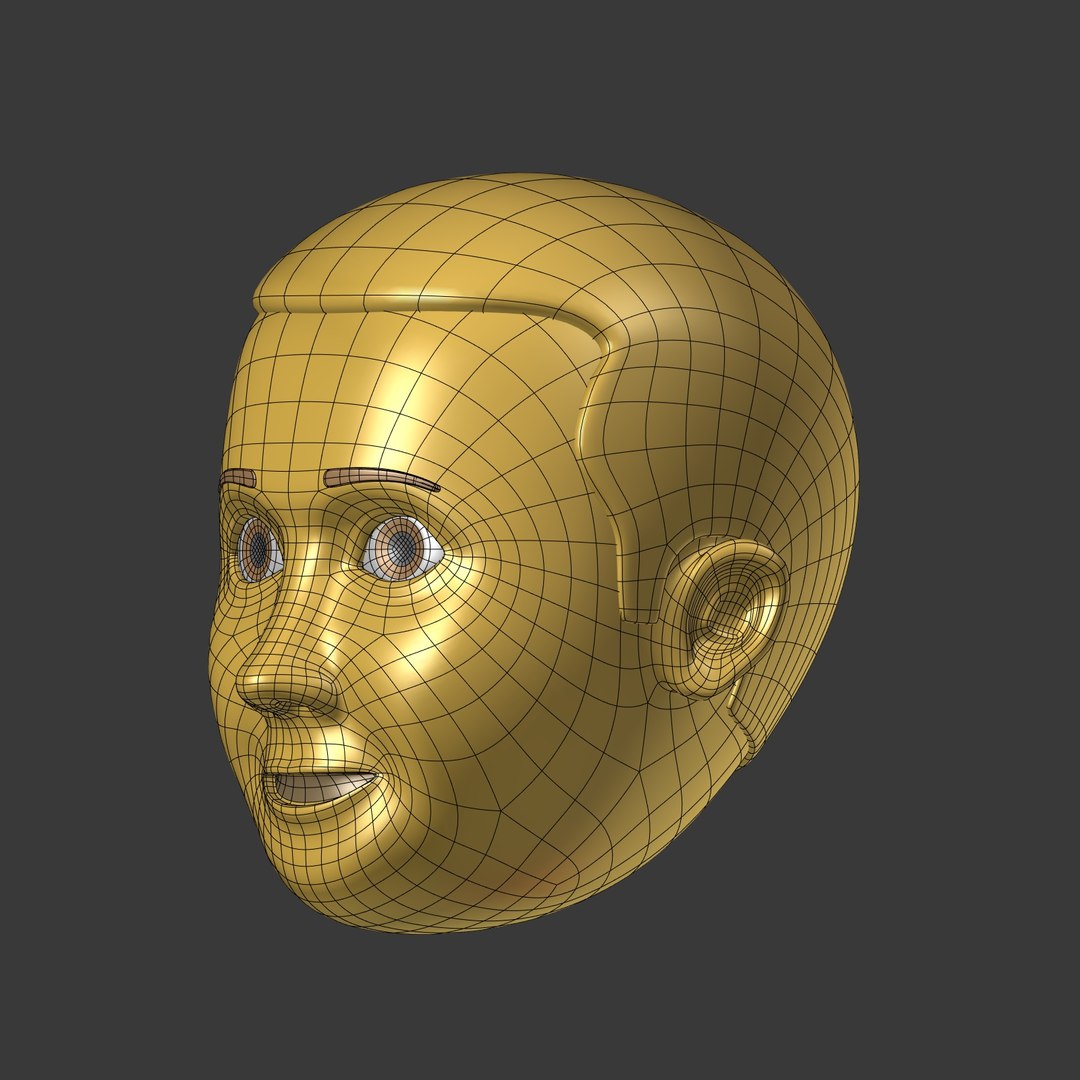 3D Man Head Icon Model - TurboSquid 1588954
