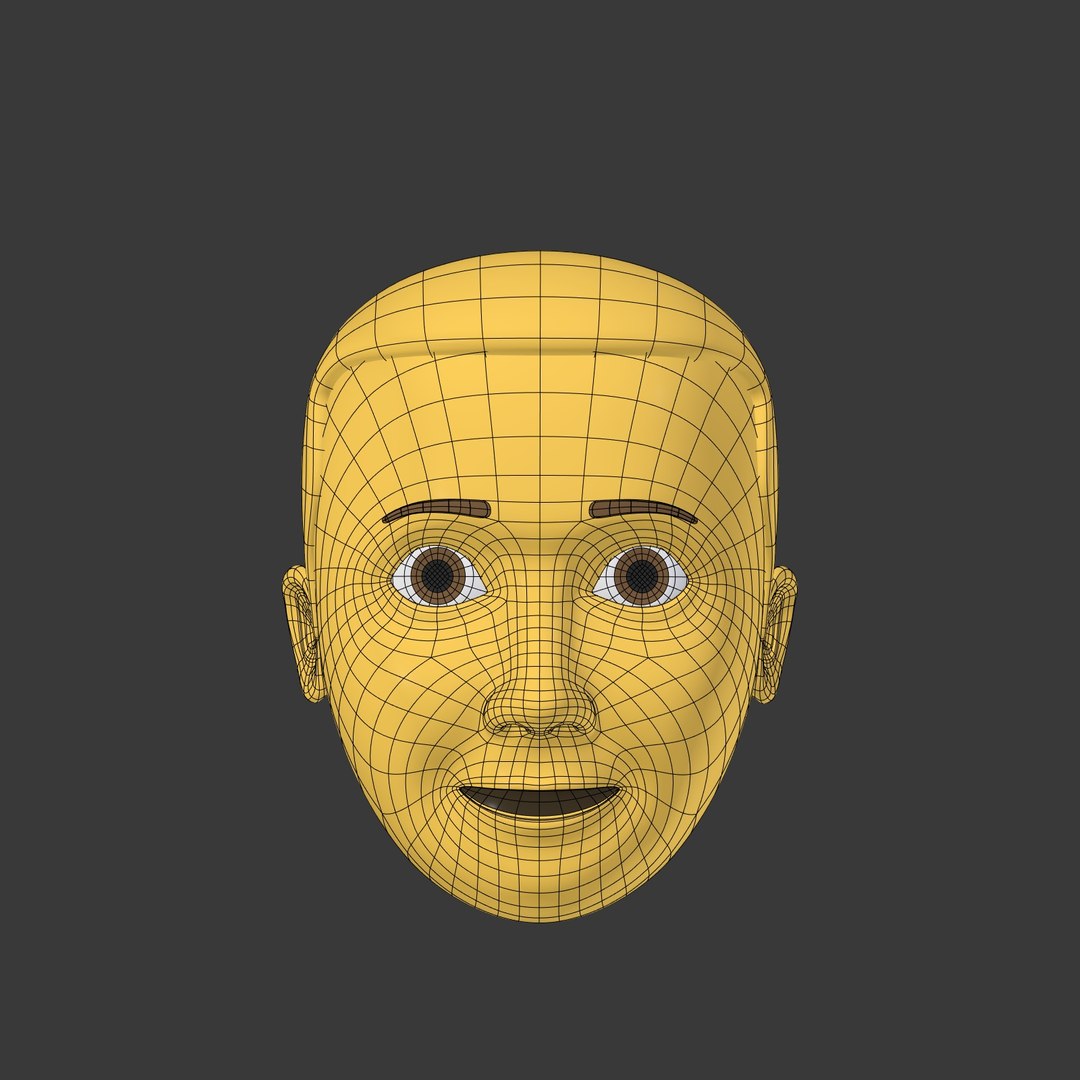 3D Man Head Icon Model - TurboSquid 1588954