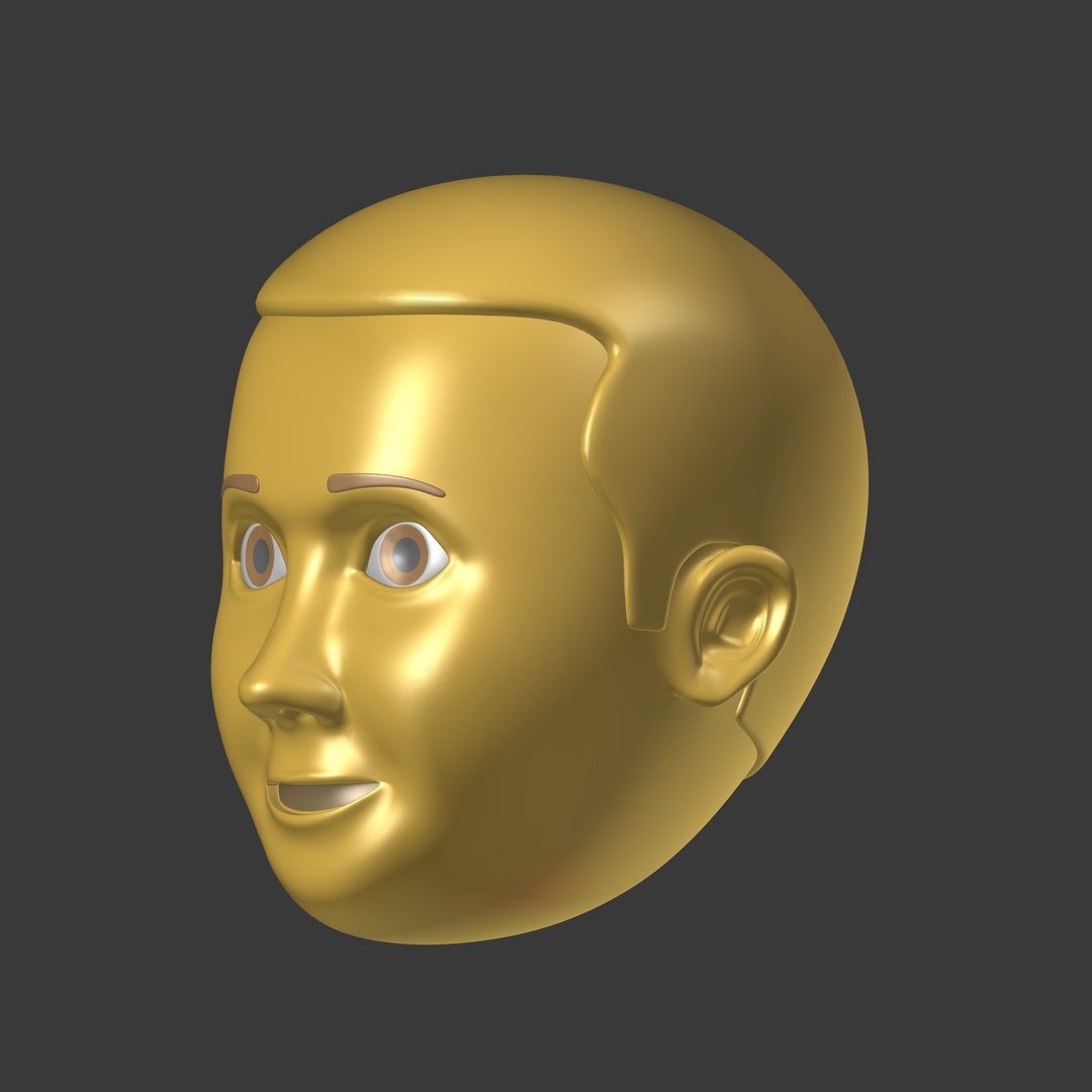 3D Man Head Icon Model - TurboSquid 1588954