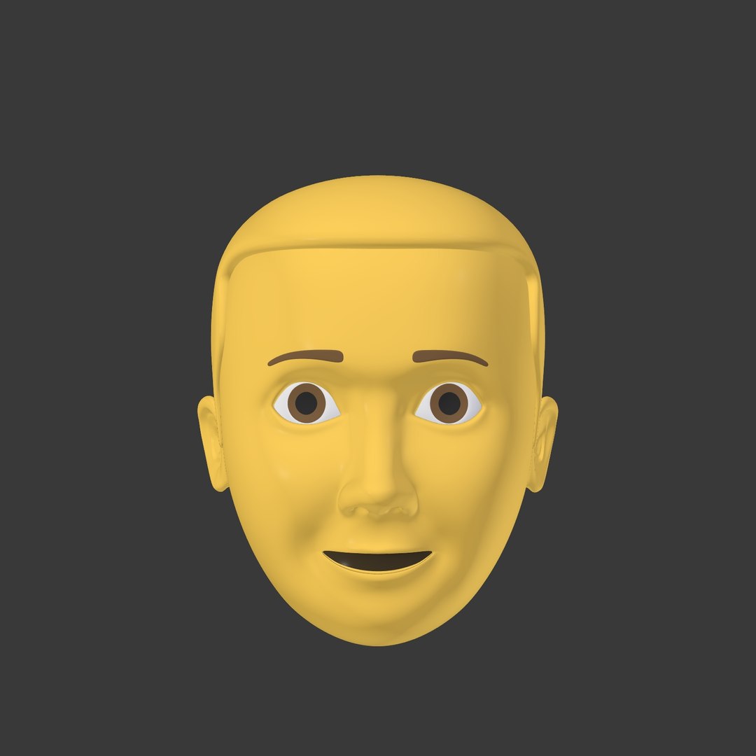 3D Man Head Icon Model - TurboSquid 1588954