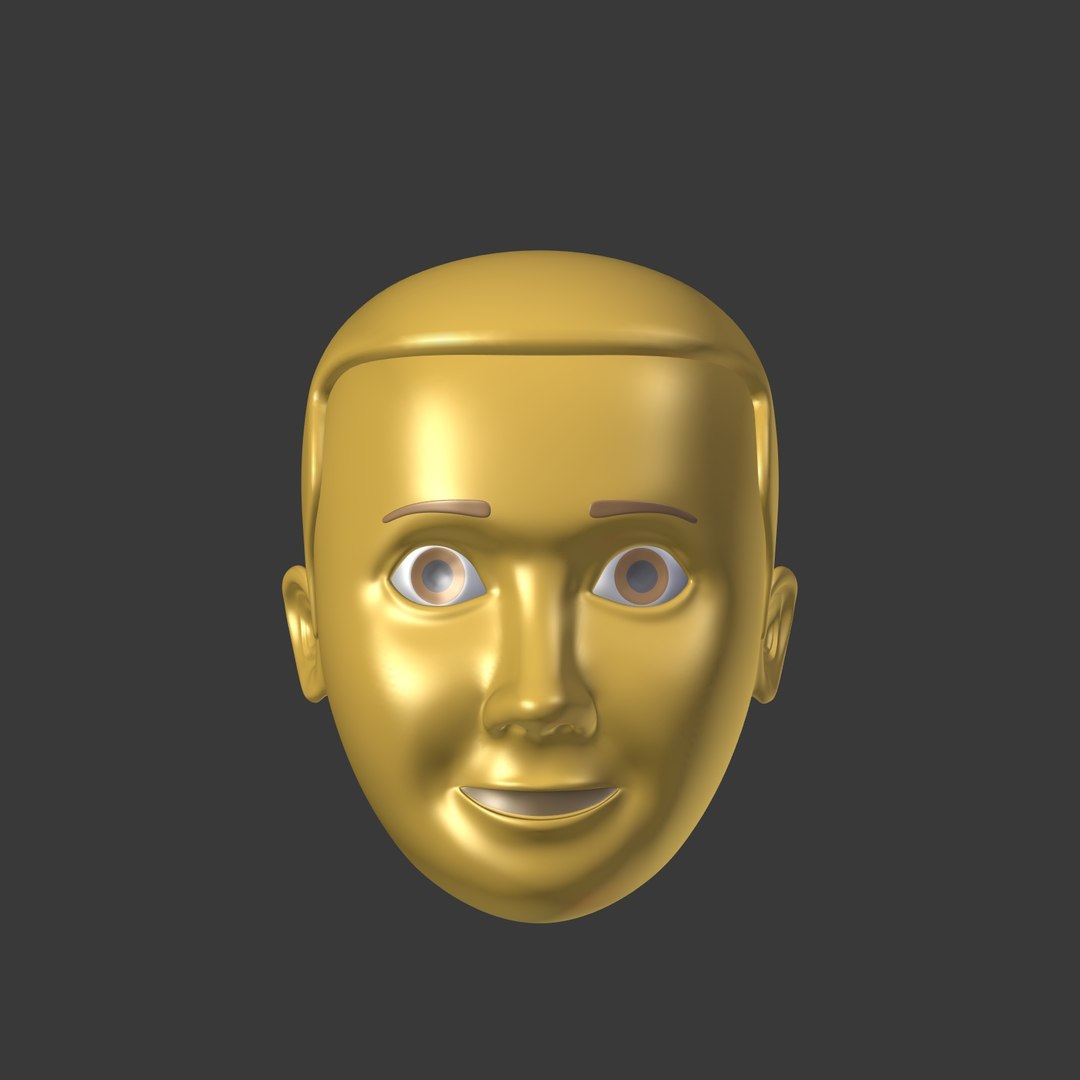 3D Man Head Icon Model - TurboSquid 1588954