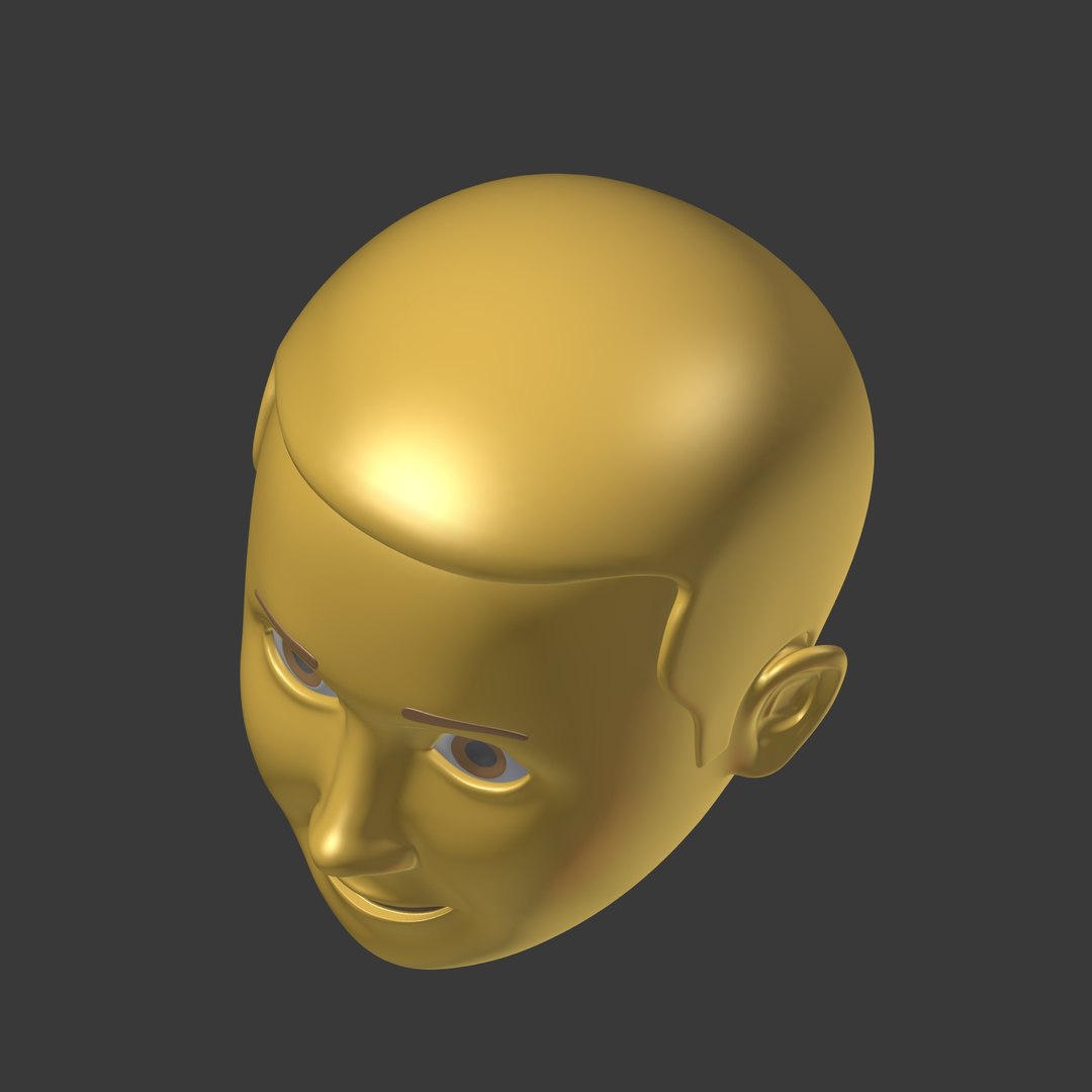 3D Man Head Icon Model - TurboSquid 1588954