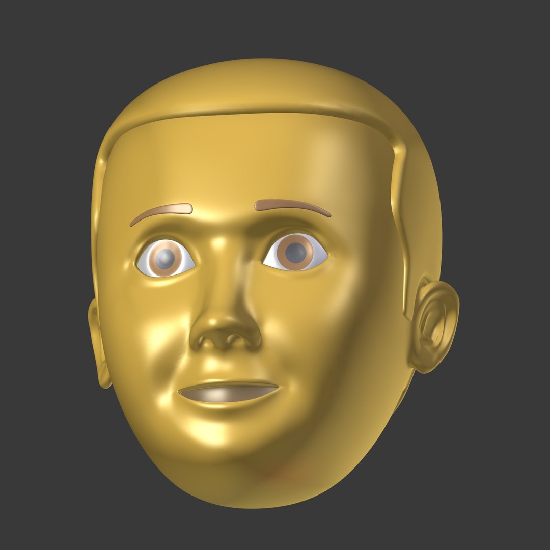 3D Man Head Icon Model - TurboSquid 1588954