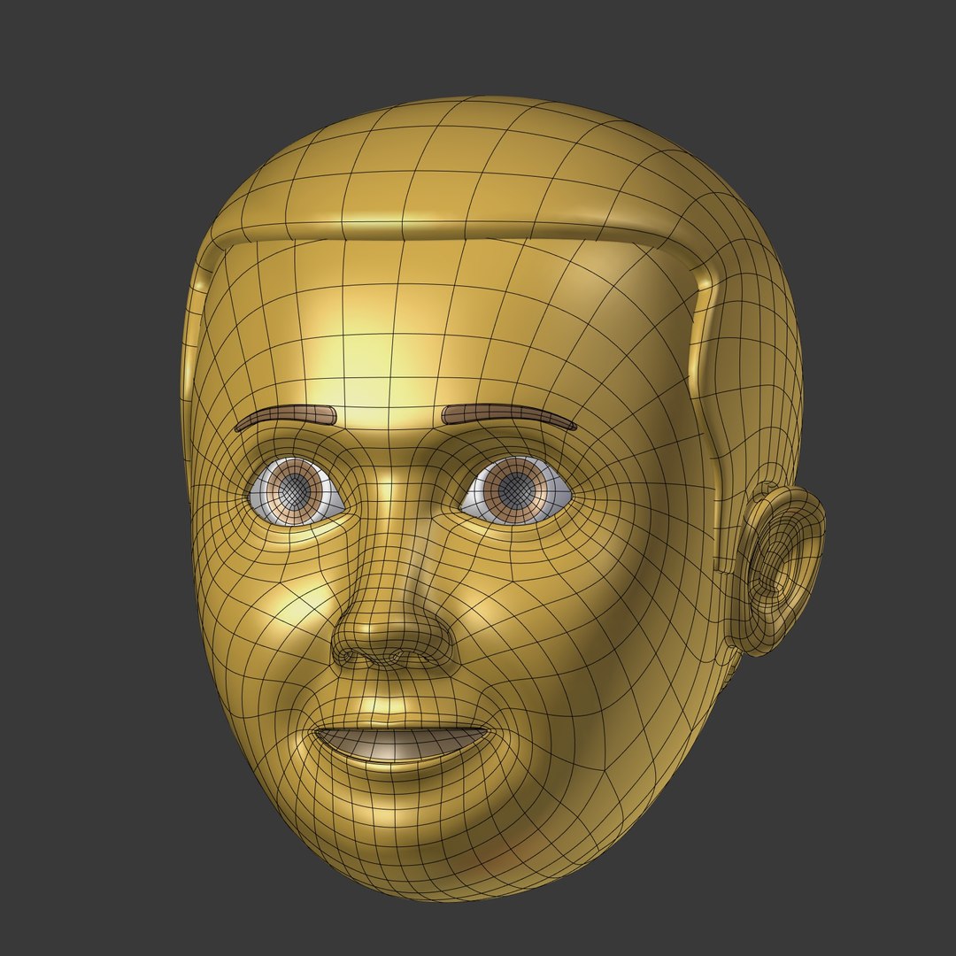 3D Man Head Icon Model - TurboSquid 1588954