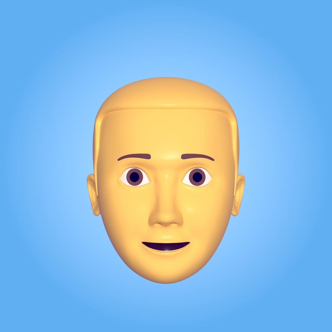 3D Man Head Icon Model - TurboSquid 1588954