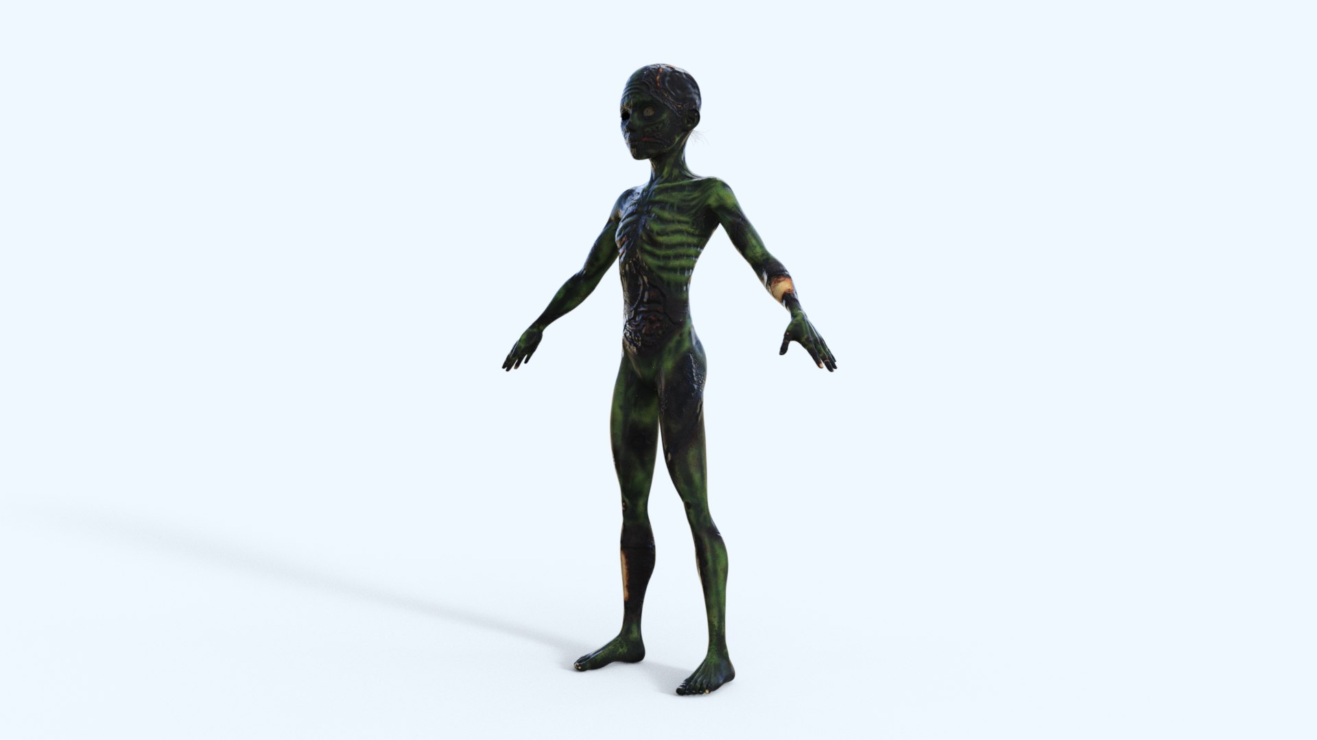 Scary Creature Rigged 3D Model - TurboSquid 2208763