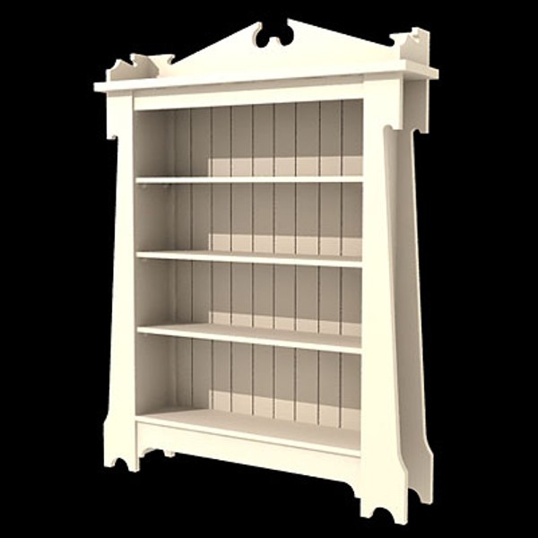 3d old bookcase model