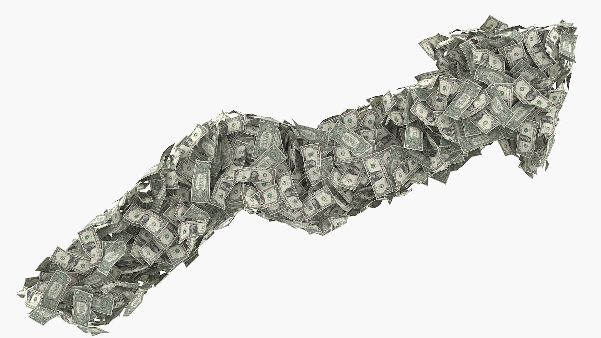 One Dollar Arrow Bills 3D - TurboSquid 1868269