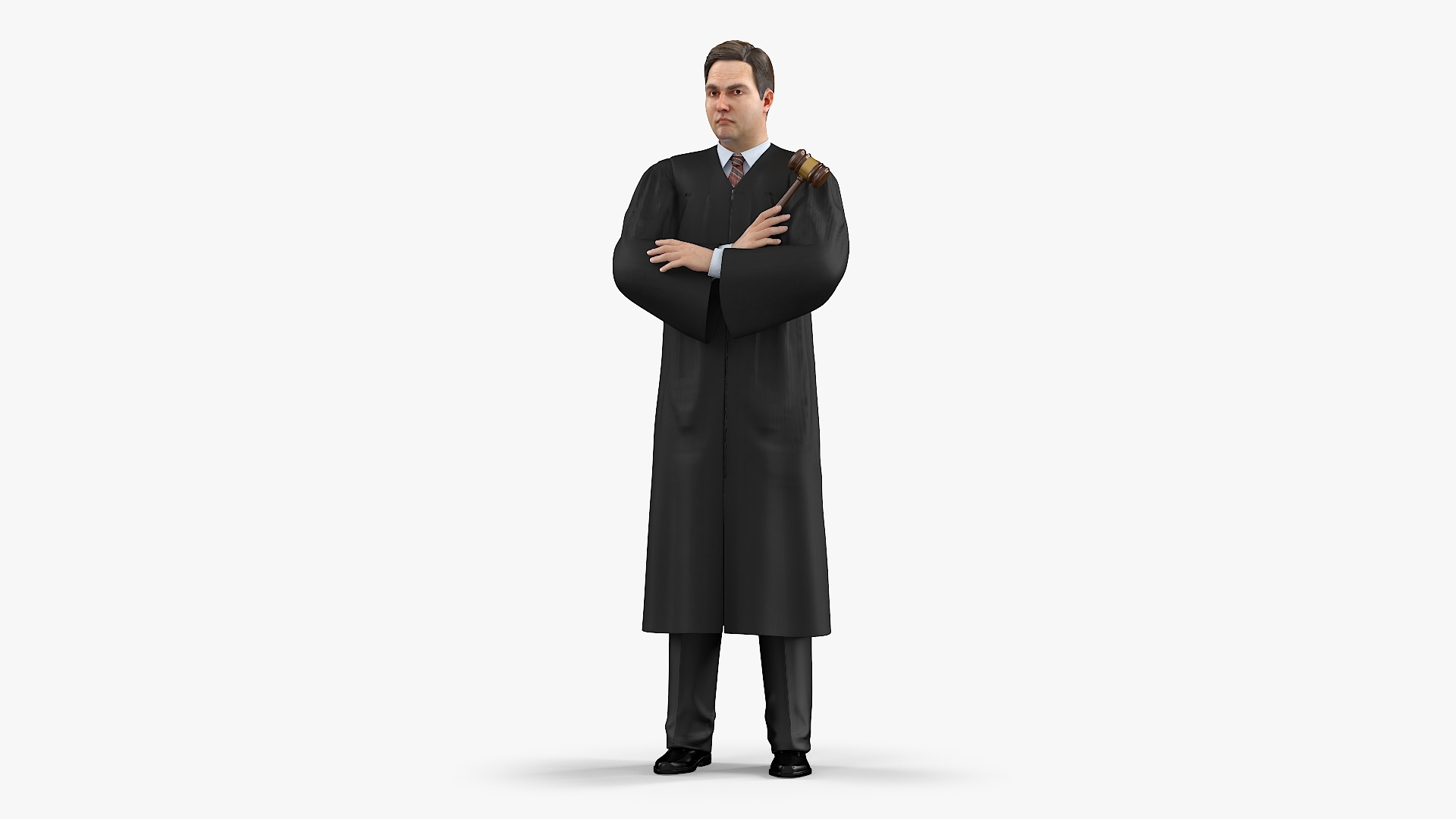 Judge With Gavel Standing Pose 3D - TurboSquid 2339144
