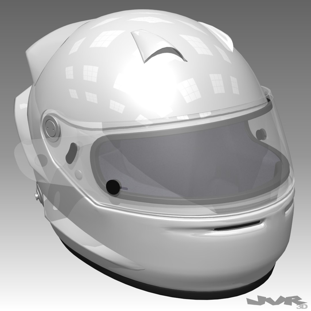 Racing Car Helmet 3d Max