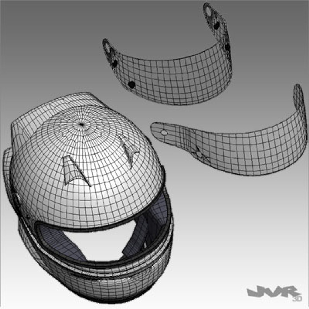 Racing Car Helmet 3d Max