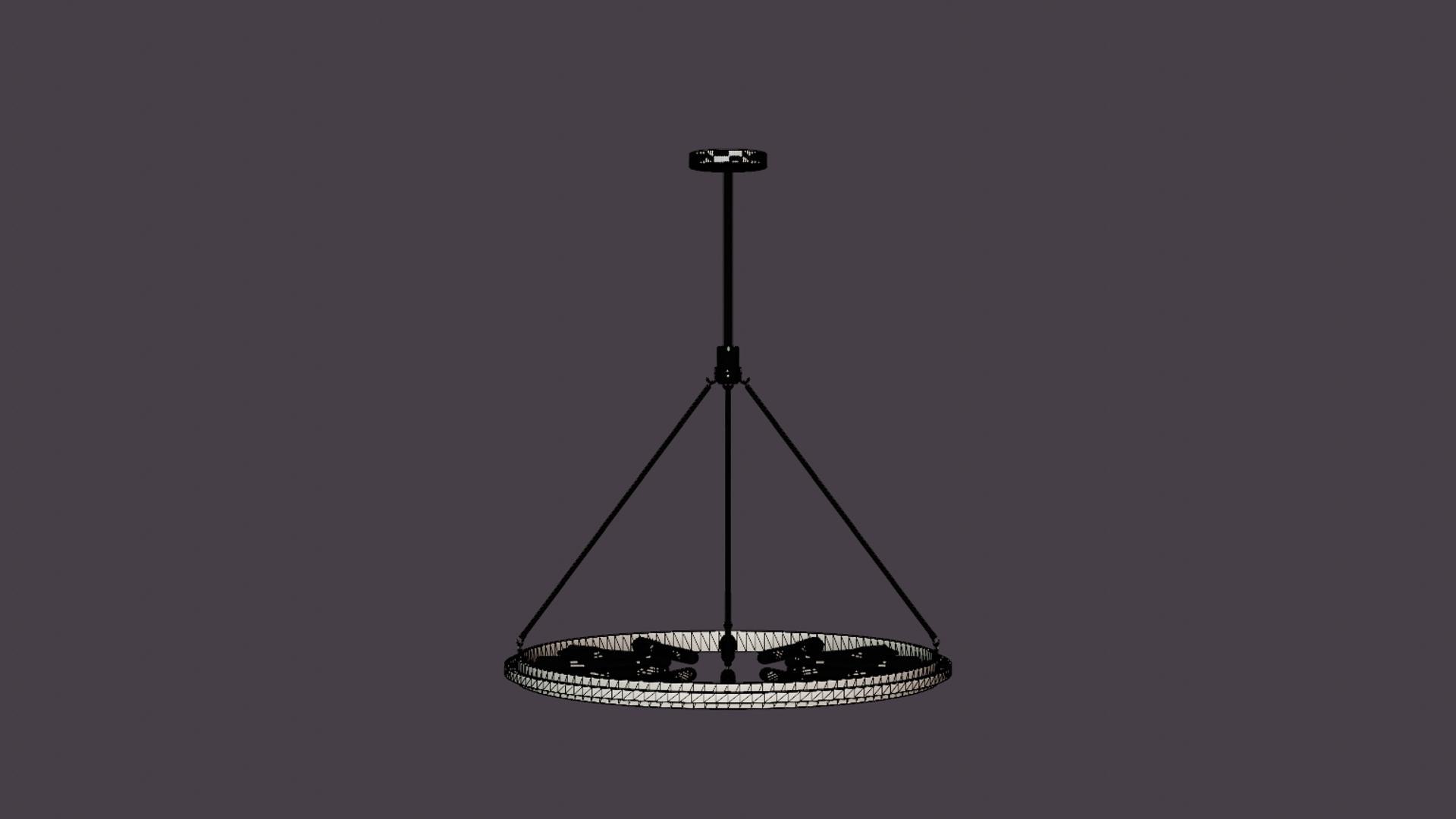 Chambers Chandelier - Black With Gold Finish Model - TurboSquid 2212696