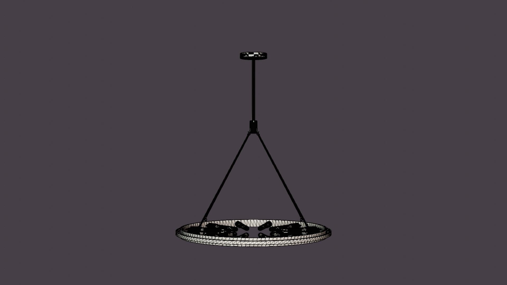 Chambers Chandelier - Black With Gold Finish Model - TurboSquid 2212696