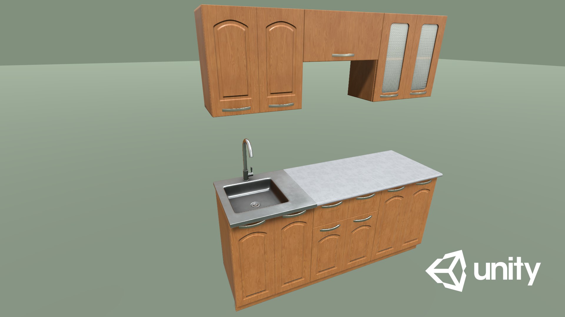 3D Model Low-poly Kitchen Set - TurboSquid 1702484