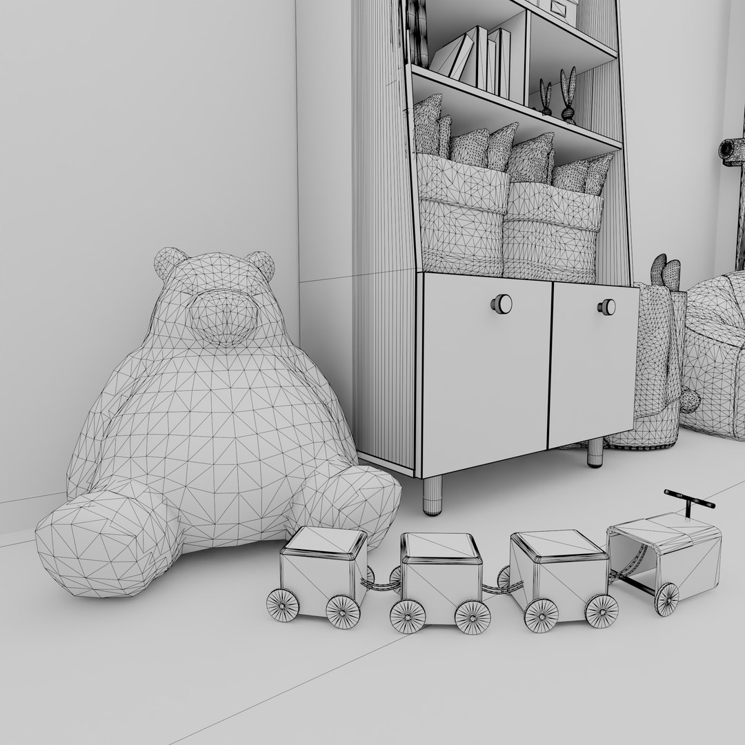 Kids Room 2 Blender Scene 3D Model - TurboSquid 2297612